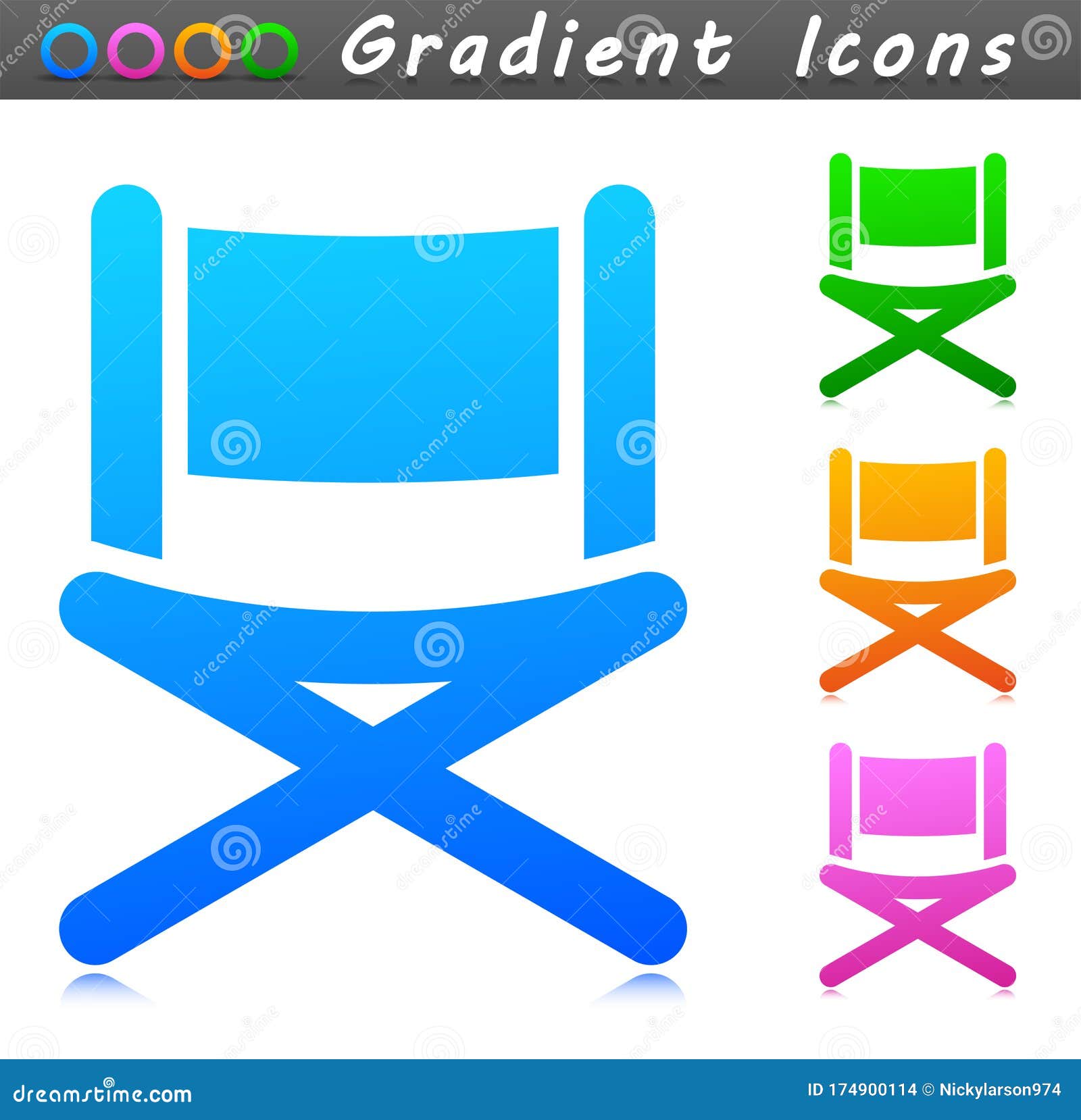 Vector Chair Symbol Icon Design Stock Vector - Illustration of blue ...