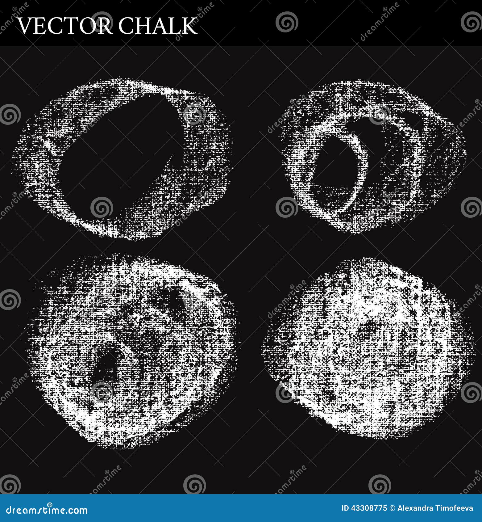 Vector Chalk Circles stock vector. Illustration of shape - 43308775