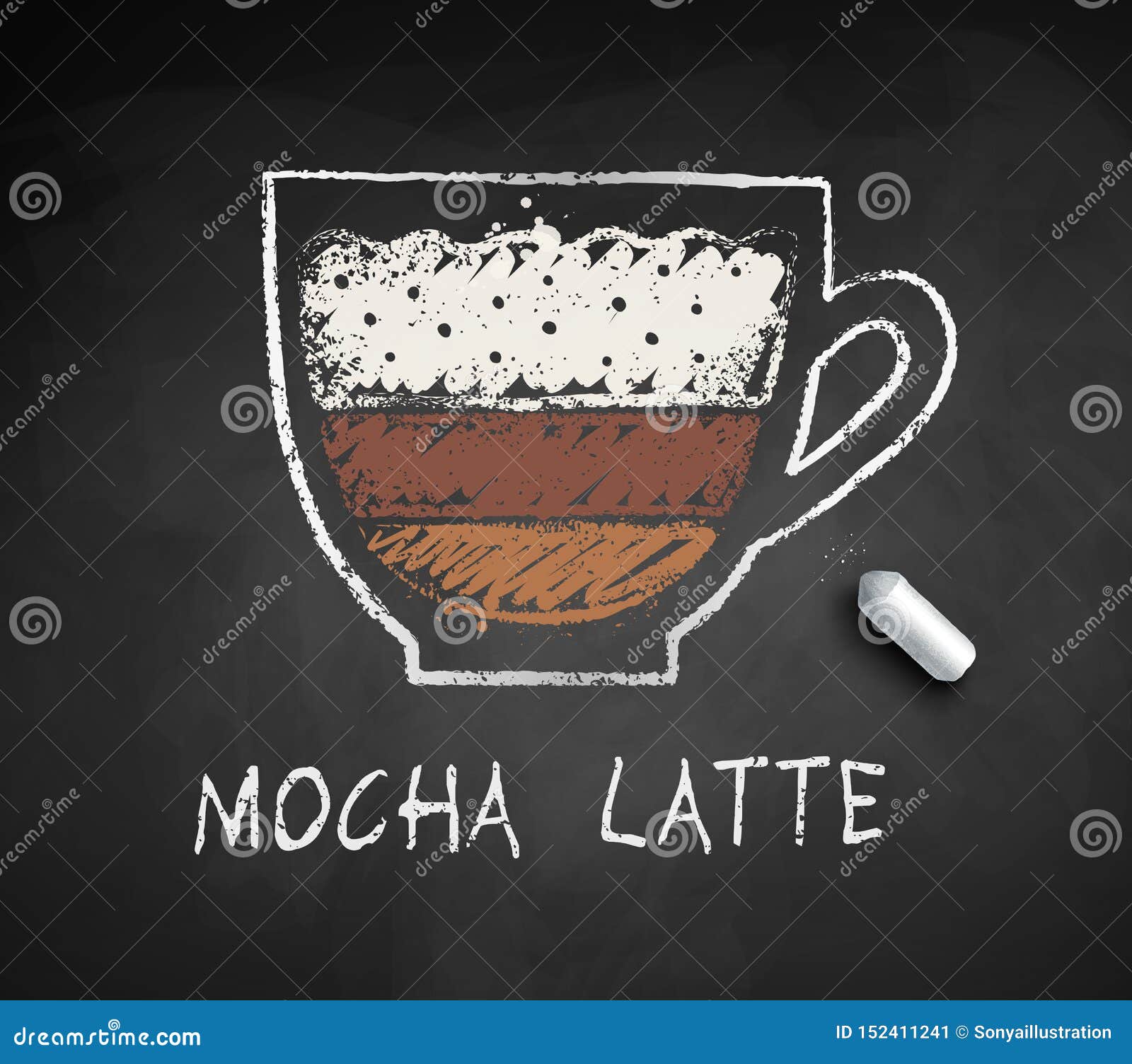 Vector Cup Of Mocha. Infographic Of Coffee In A Cut | CartoonDealer.com ...