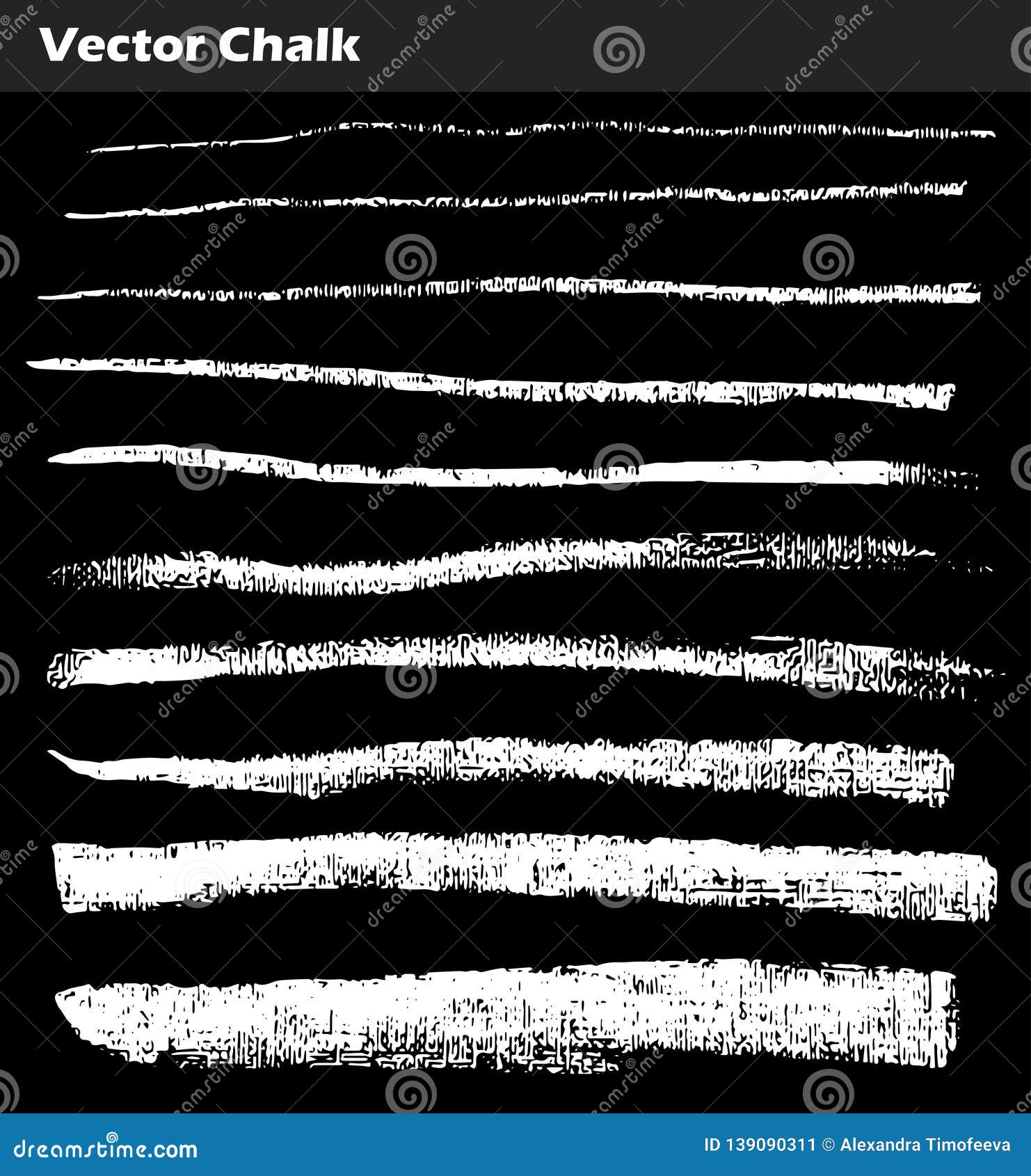 Vector Chalk Lines stock vector. Illustration of drawn - 139090311