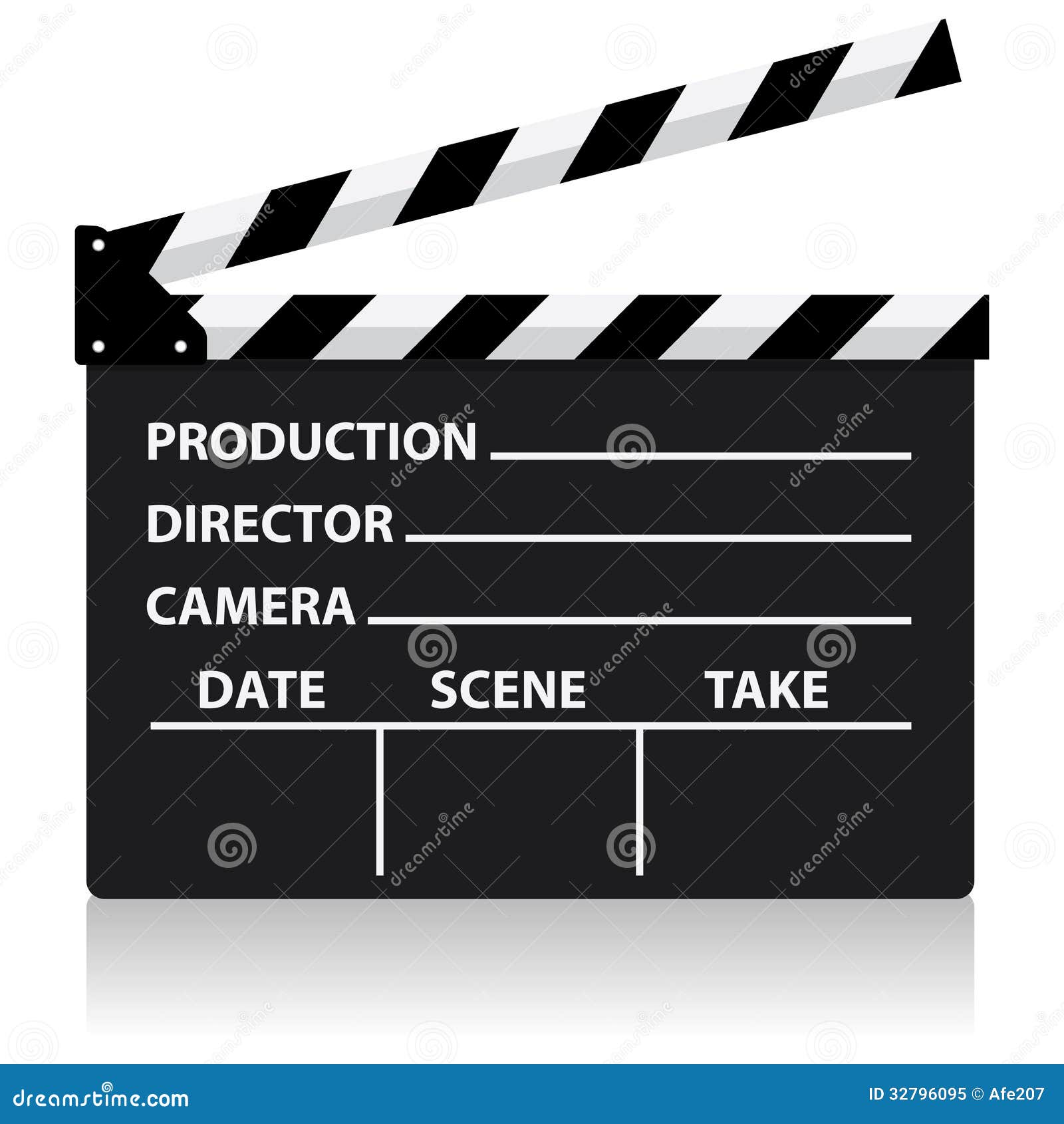 Vector Chalkboard Movie Director Slate Stock Vector - Illustration of ...
