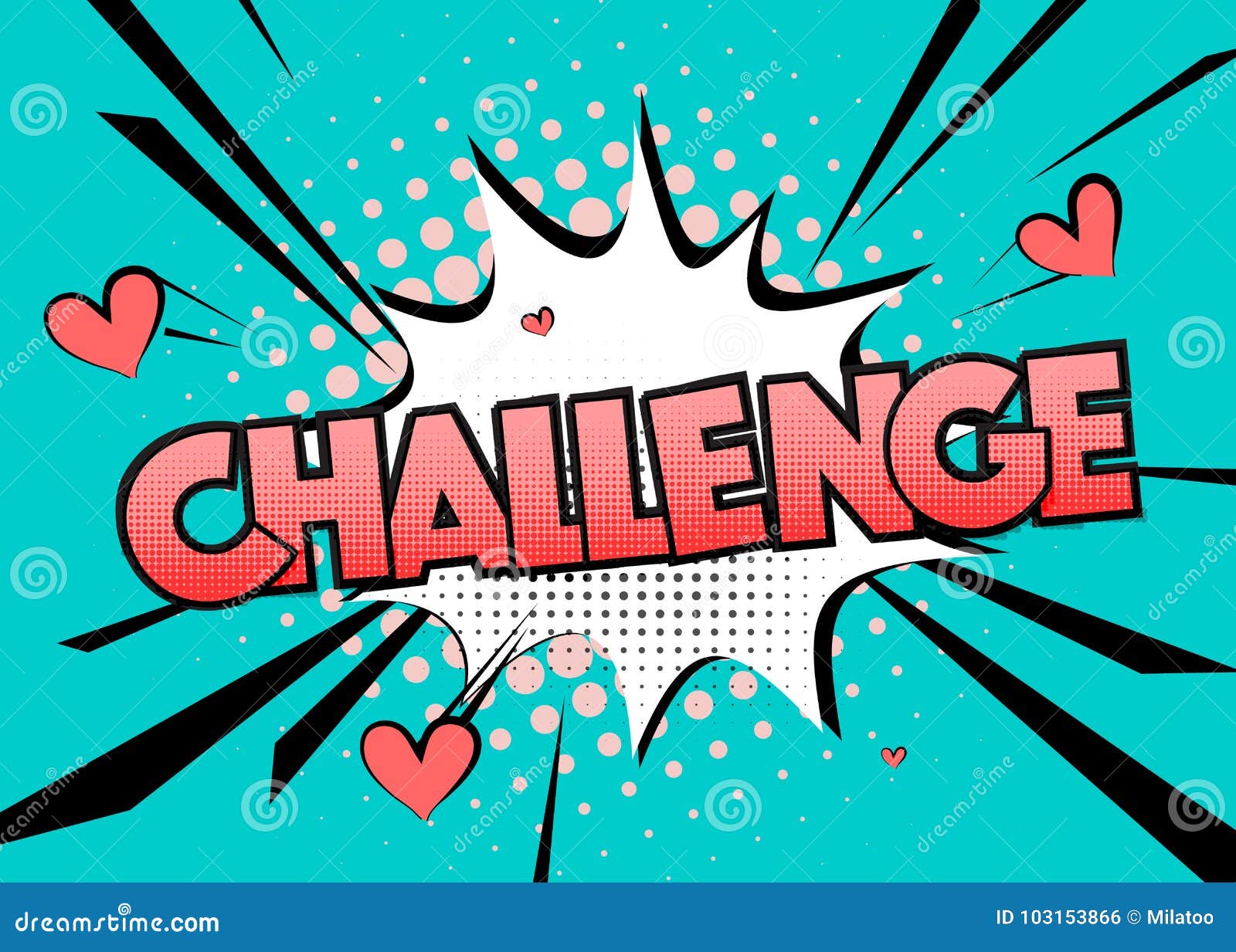 Vector Challenge Sign. Pop Art Comic Speech Bubble Stock Vector ...