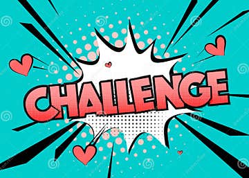 Vector Challenge Sign. Pop Art Comic Speech Bubble Stock Vector ...