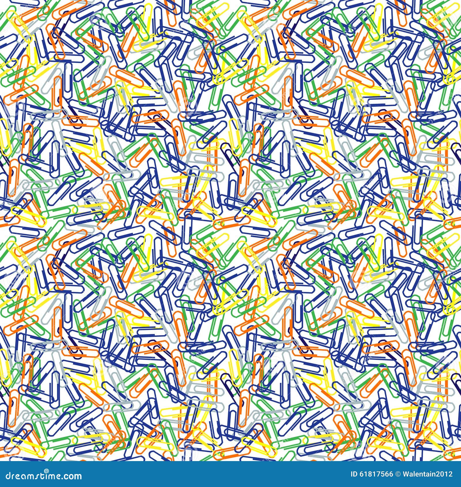 Vector Chaotic Seamless Pattern with Elements of Colorful Clips Stock ...