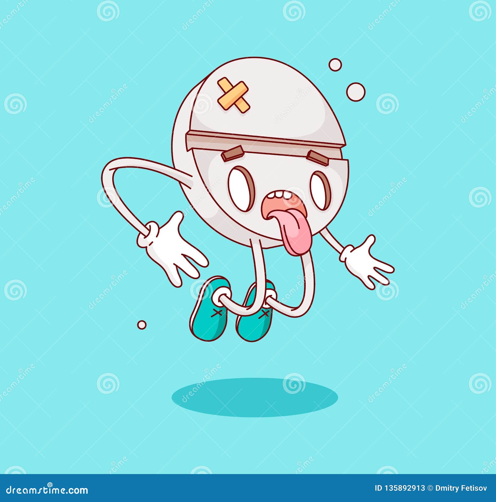 Vector Character Doodle Style Tablet Stock Vector - Illustration of ...