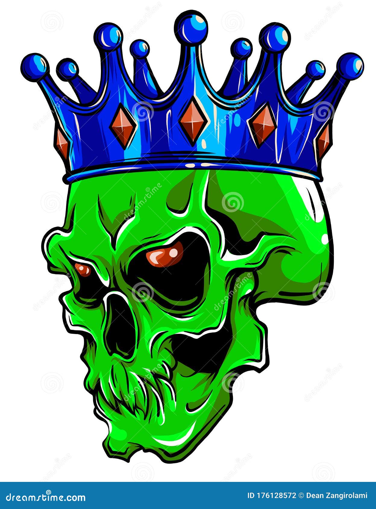 Skull King Sports Logo. Skull King Mascot Logo For Gaming Team Cartoon ...