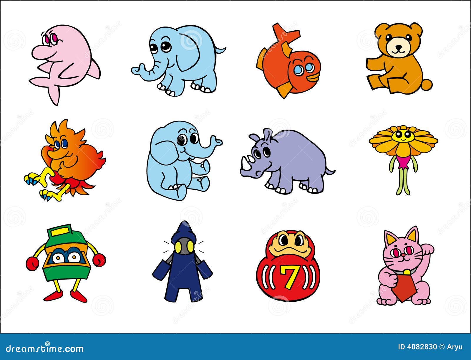 Vector charactors stock vector. Illustration of pritty - 4082830