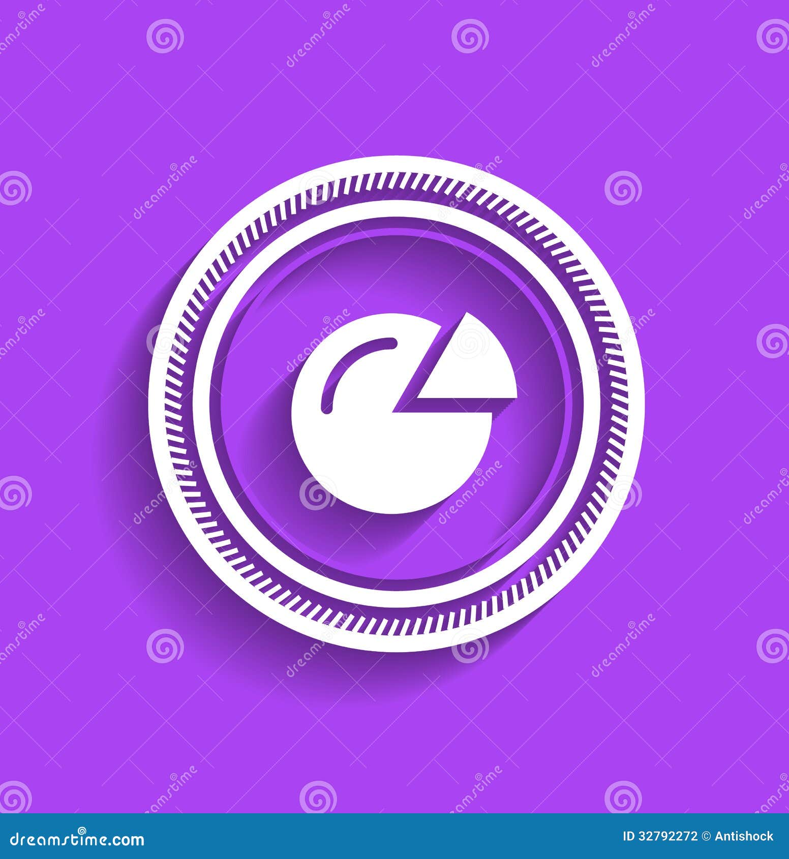 Vector Chart Icon Stamp Modern Flat Design Stock Vector - Illustration ...