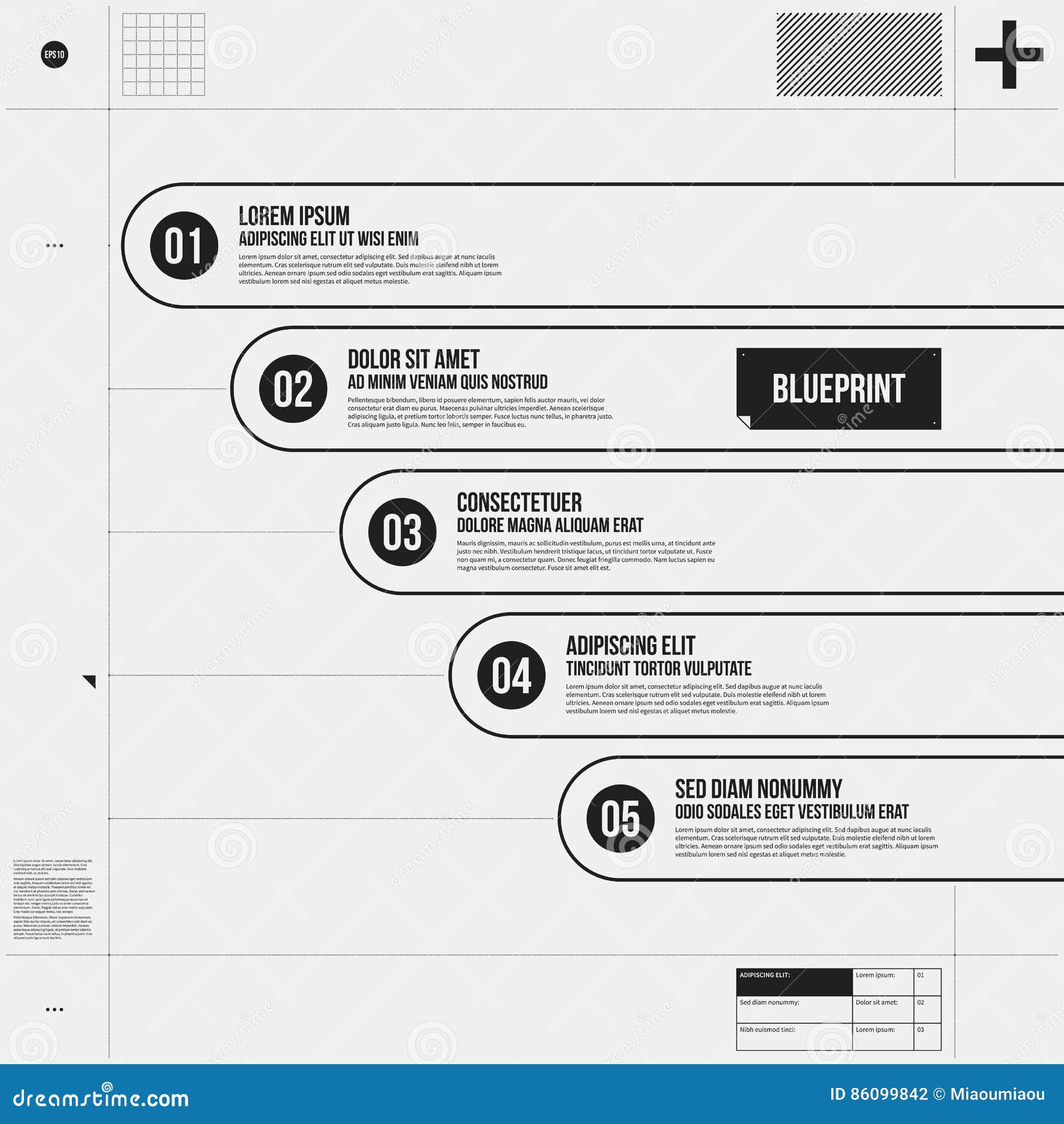 Vector Chart Template in Draft Style Stock Vector - Illustration of ...