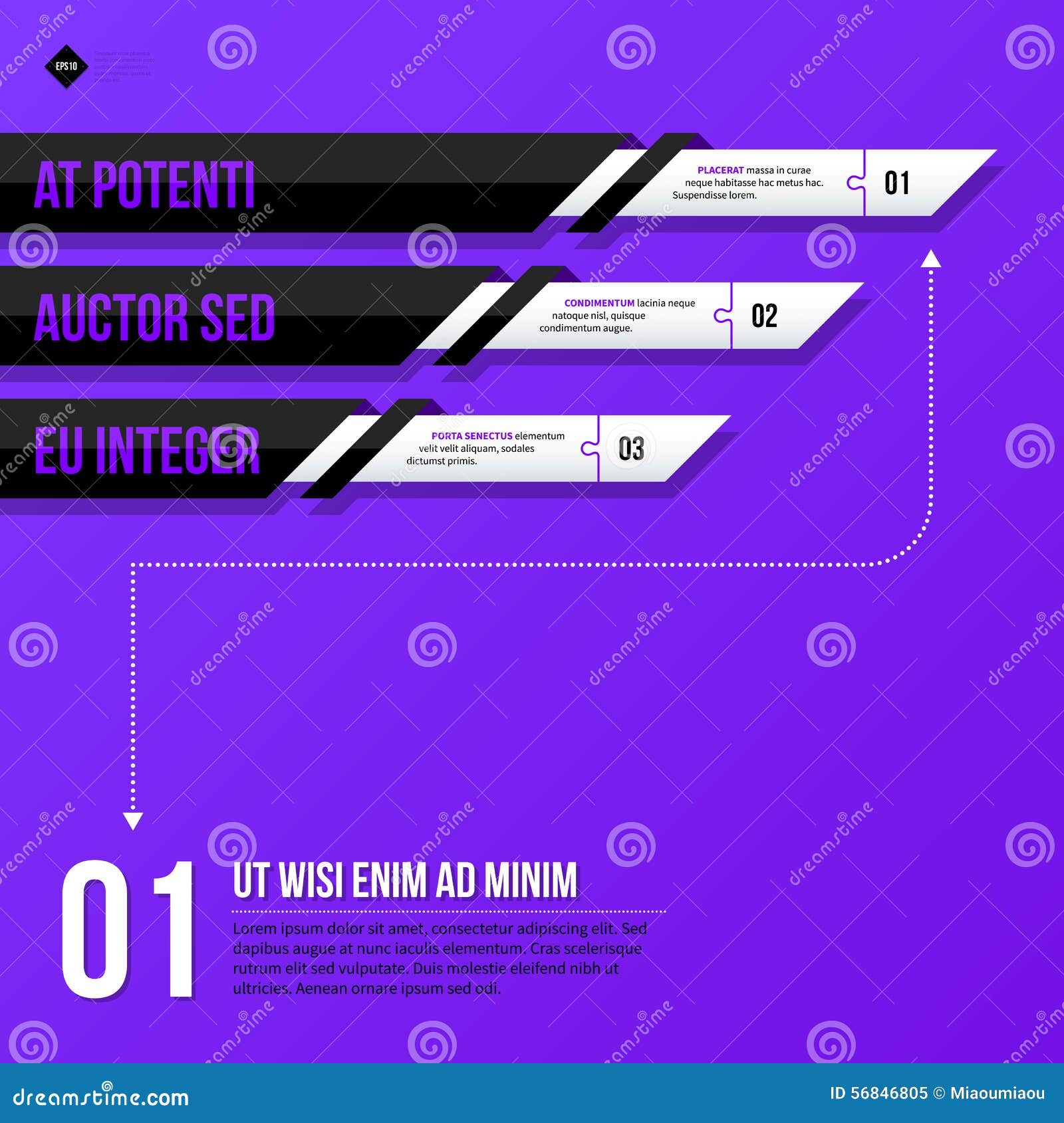 Vector Chart Template with Horizontal Elements. Stock Vector ...