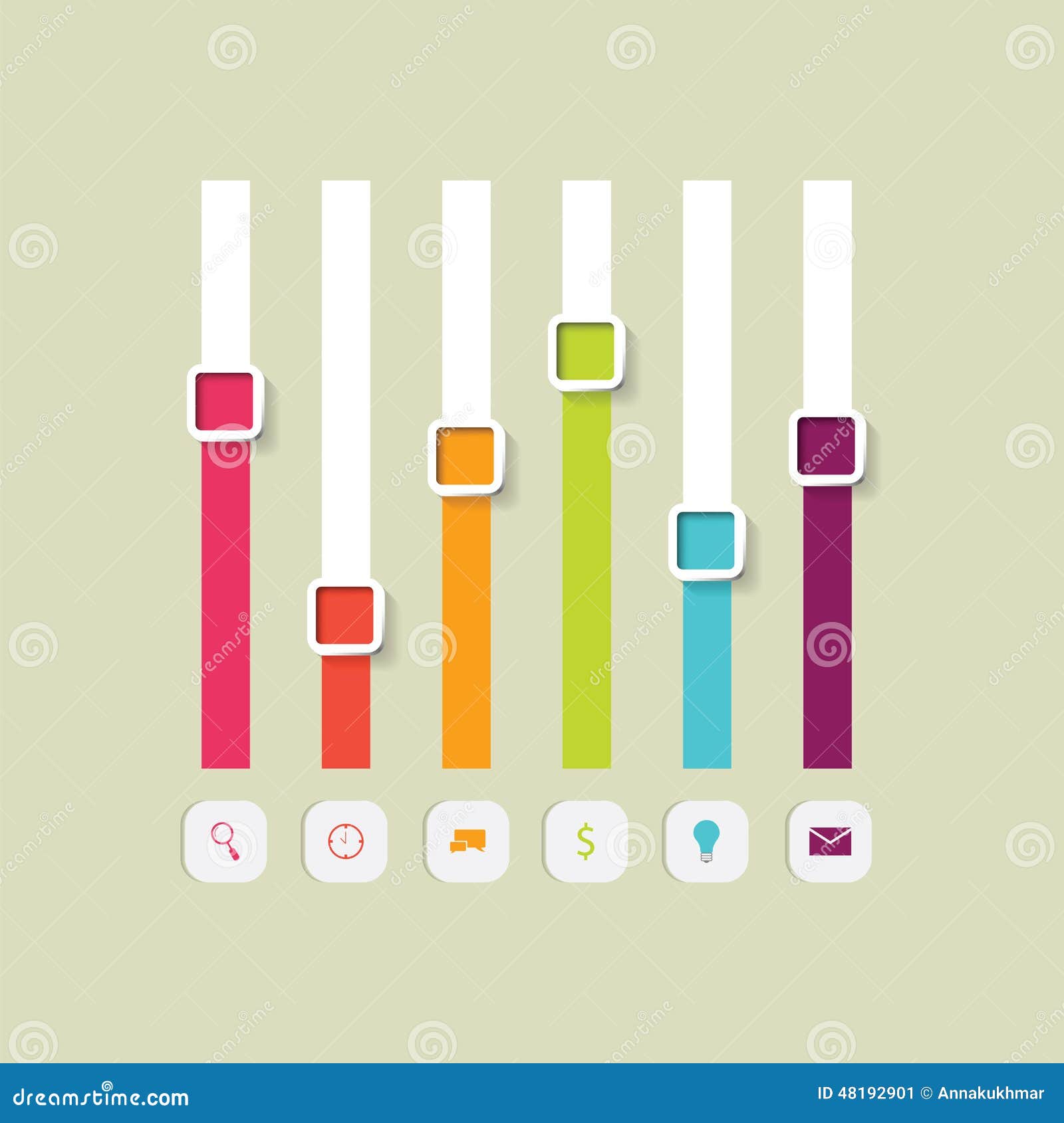 Vector Chart Template in Modern Style Stock Vector - Illustration of ...