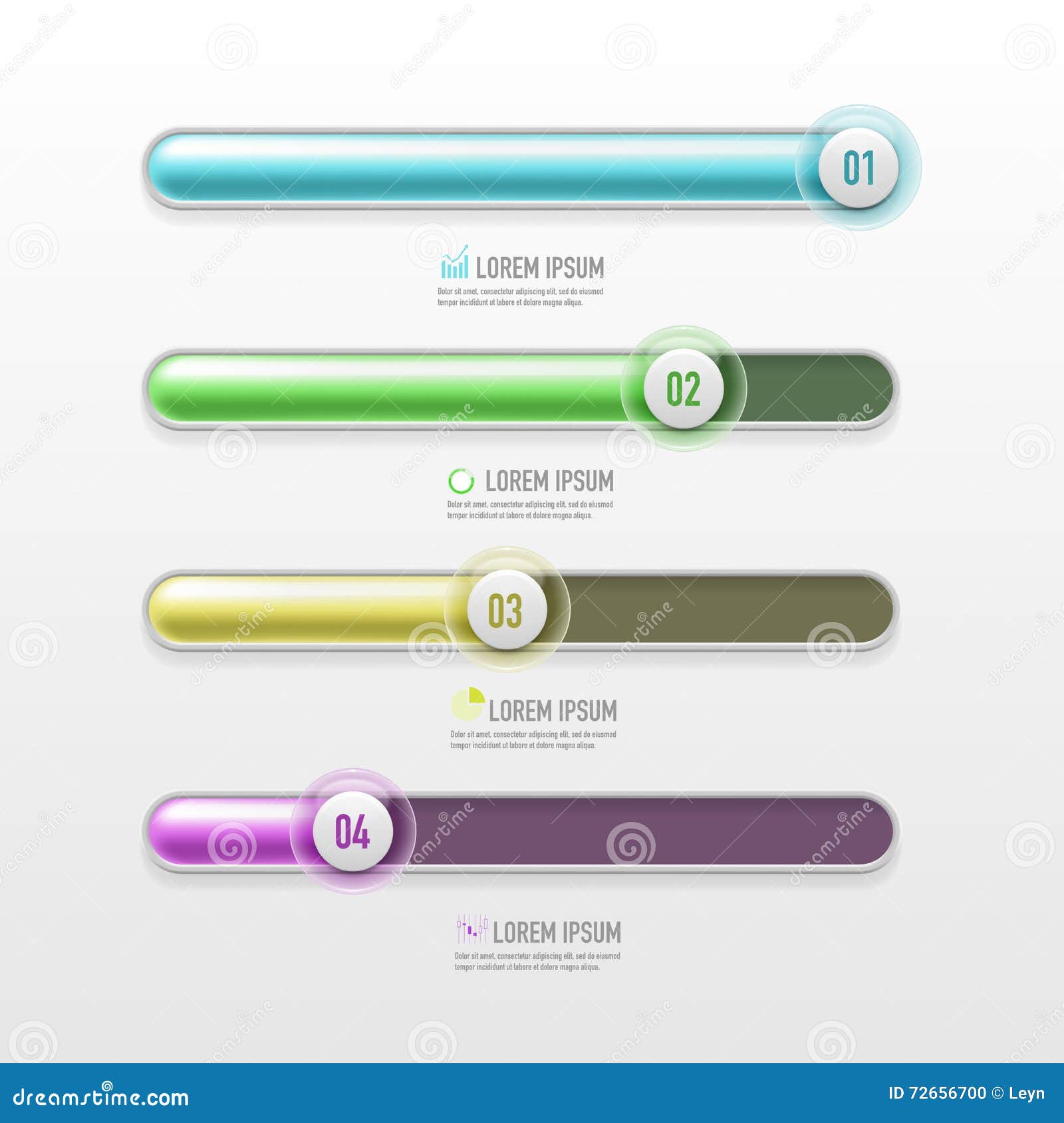 Vector Chart Template in Modern Style Stock Vector - Illustration of ...