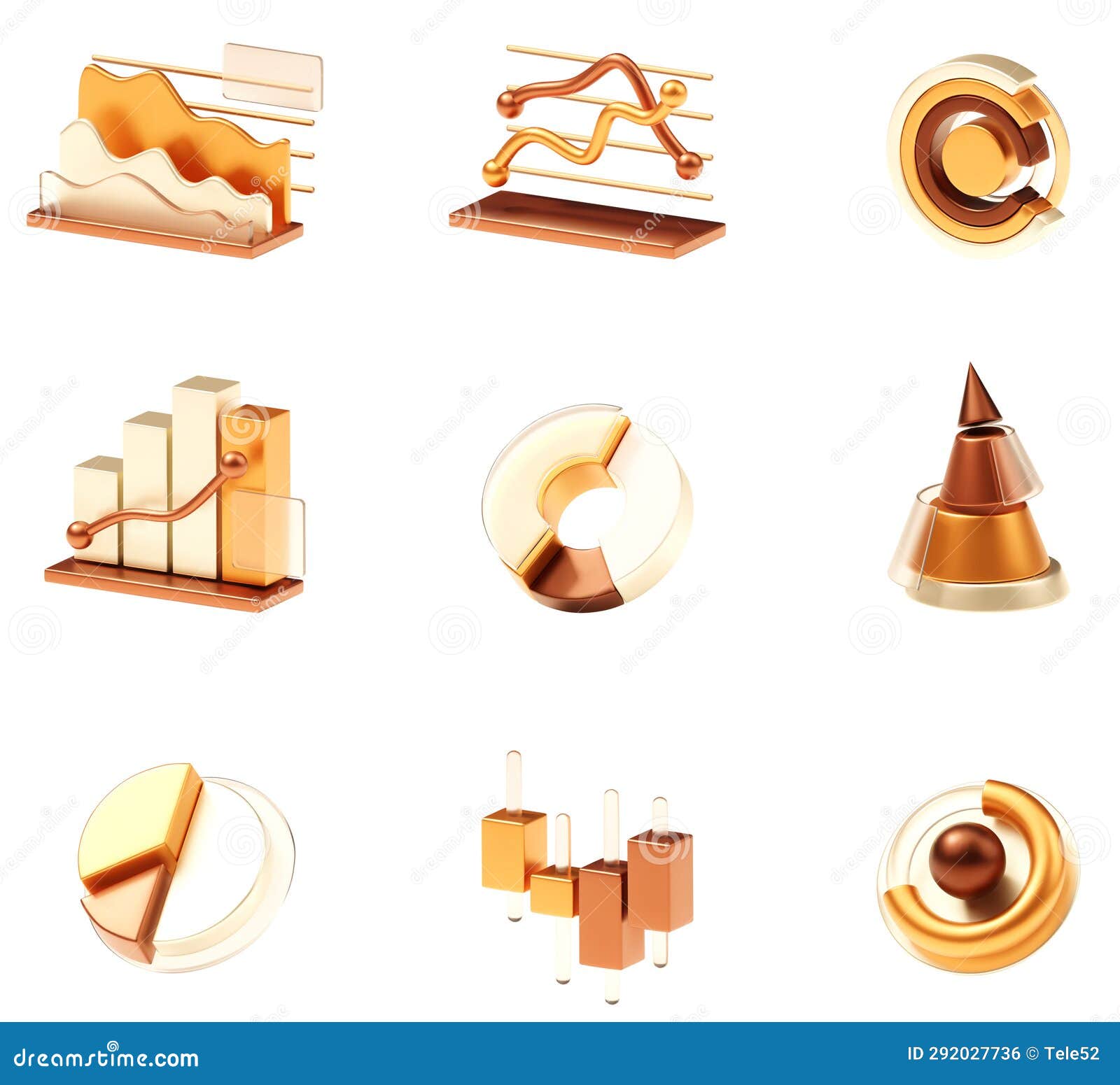 Vector Charts and Diagrams Set Stock Vector - Illustration of business ...