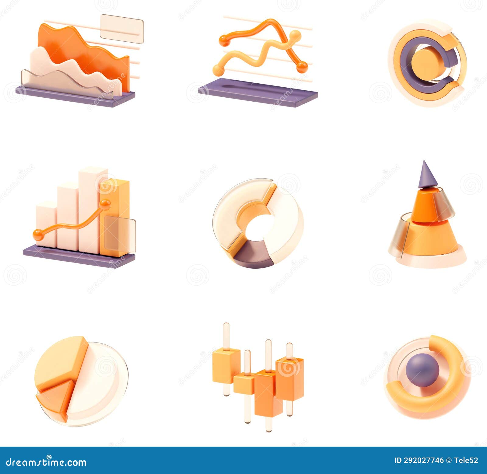 Vector Charts and Diagrams Set Stock Illustration - Illustration of ...