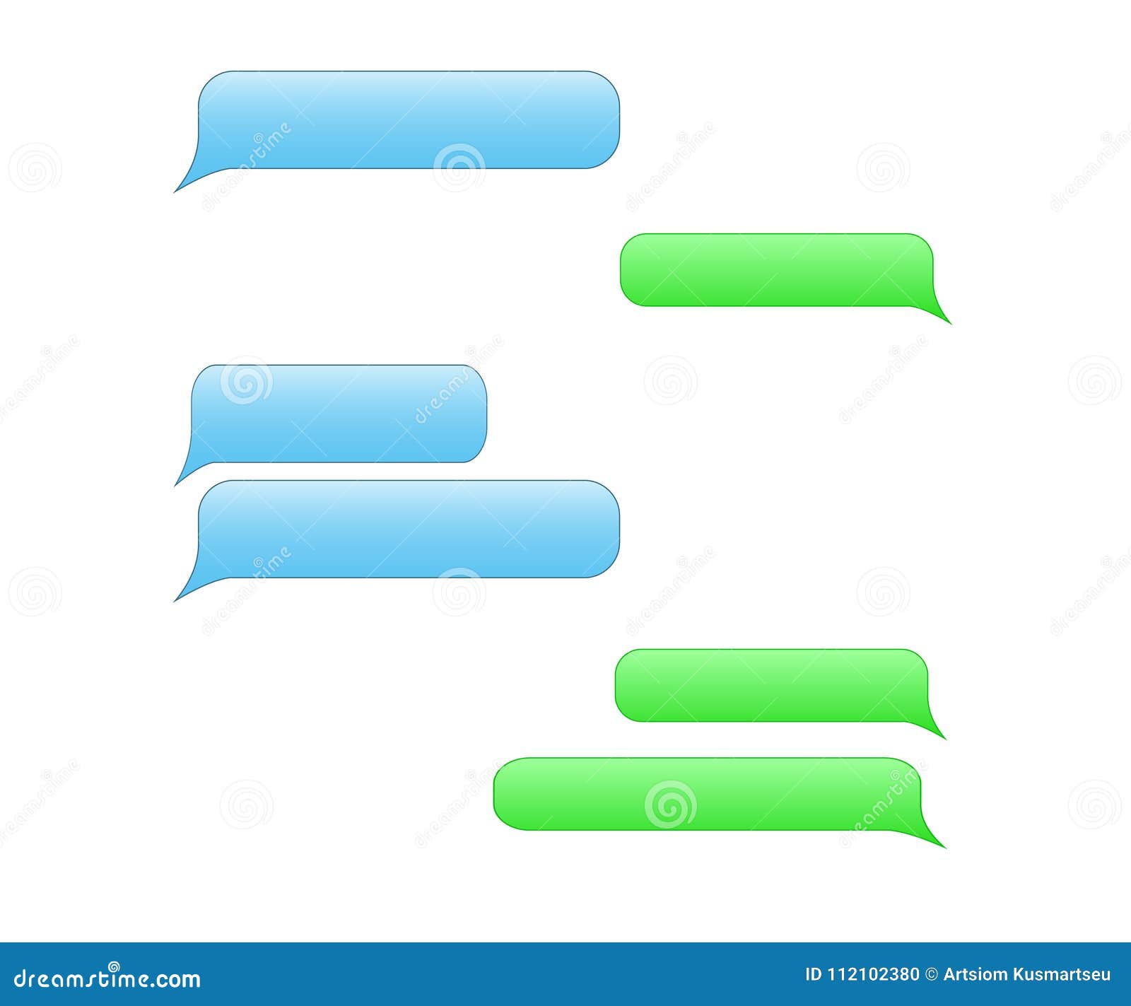 Vector chat bubbles stock vector. Illustration of message - 112102380