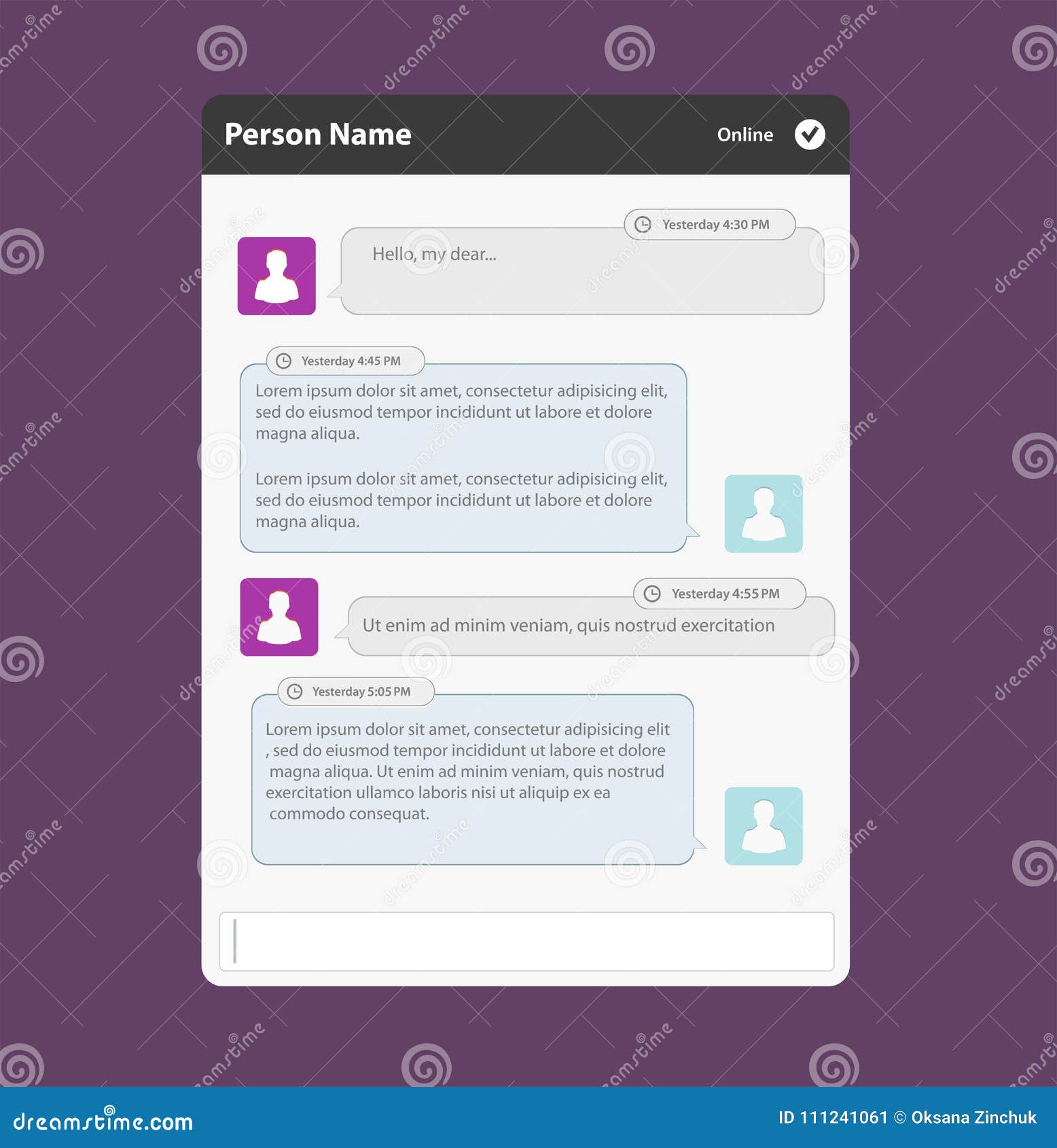 Vector Chat Frames Message Boxes for Your Text. Stock Vector ...
