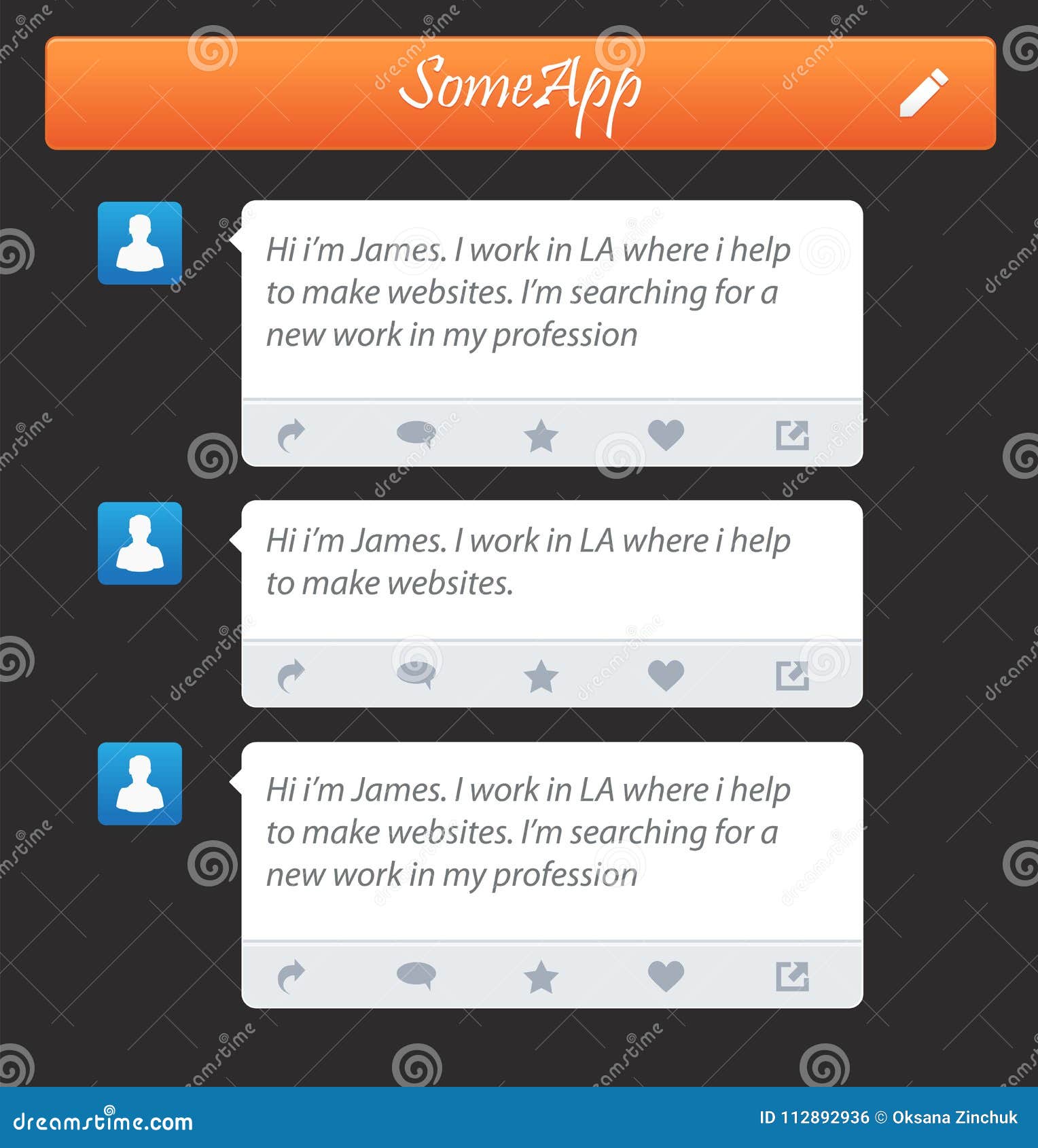 Vector Chat Frames Message Boxes for Your Text. Stock Vector ...