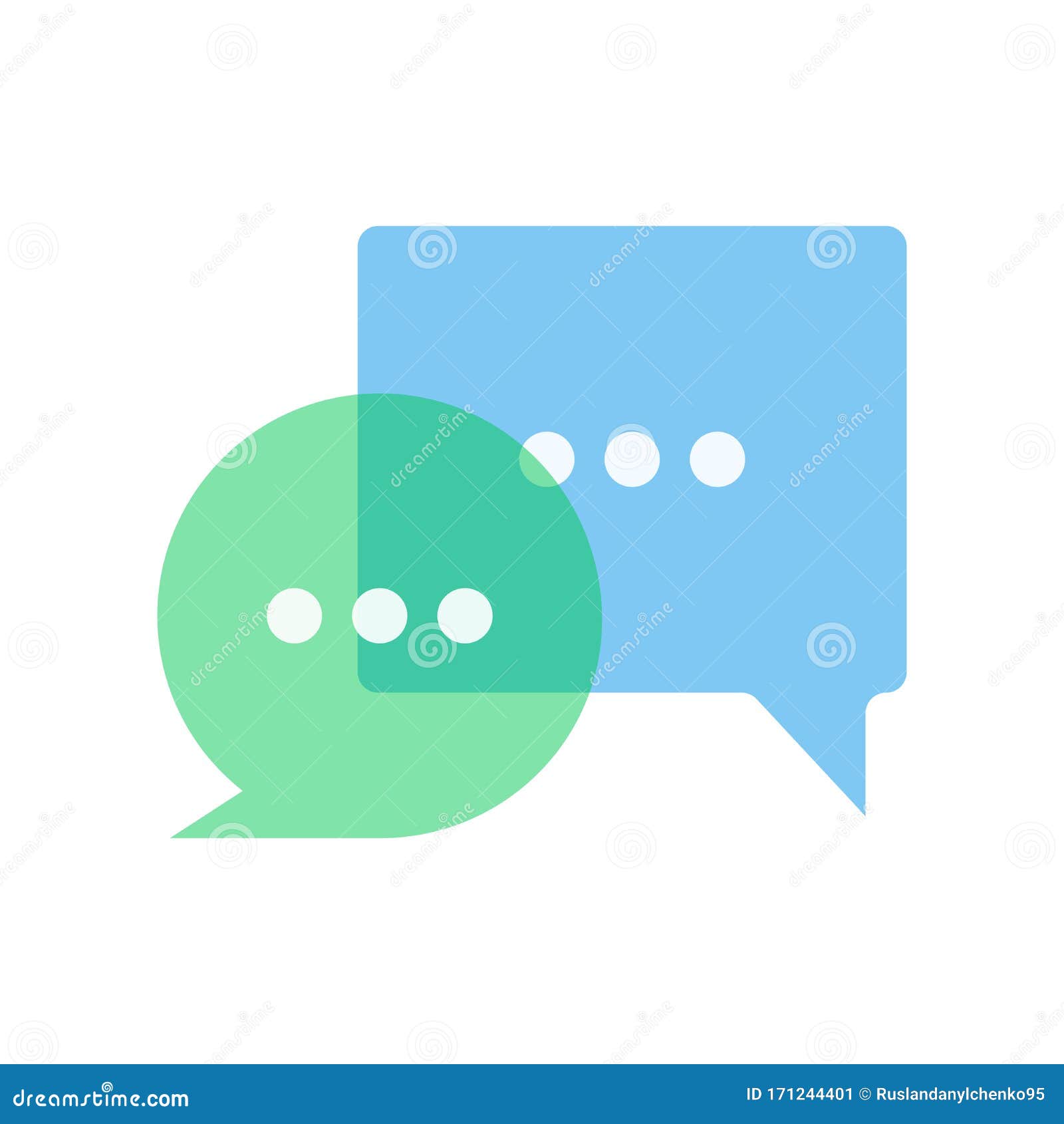 Dialogue Signs Rictangle Form With Radius Corners Cartoon Vector ...