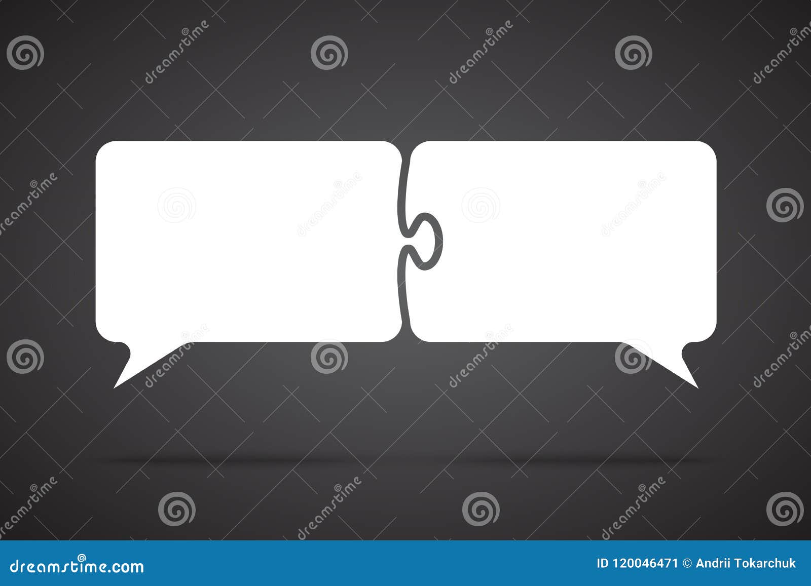 Chat Speech Bubble Colorful Puzzle. 2 Steps. Stock Vector ...