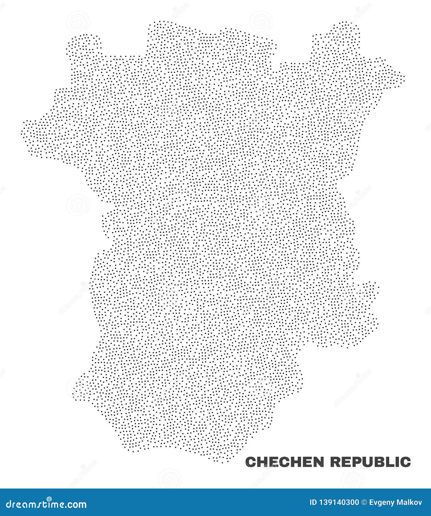 Vector Chechen Republic Map of Dots Stock Vector - Illustration of land ...