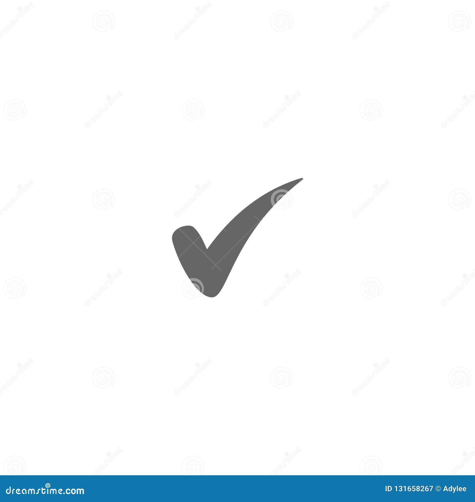 Vector Check Checkmark Flat Icon Round Simple Stock Image ...