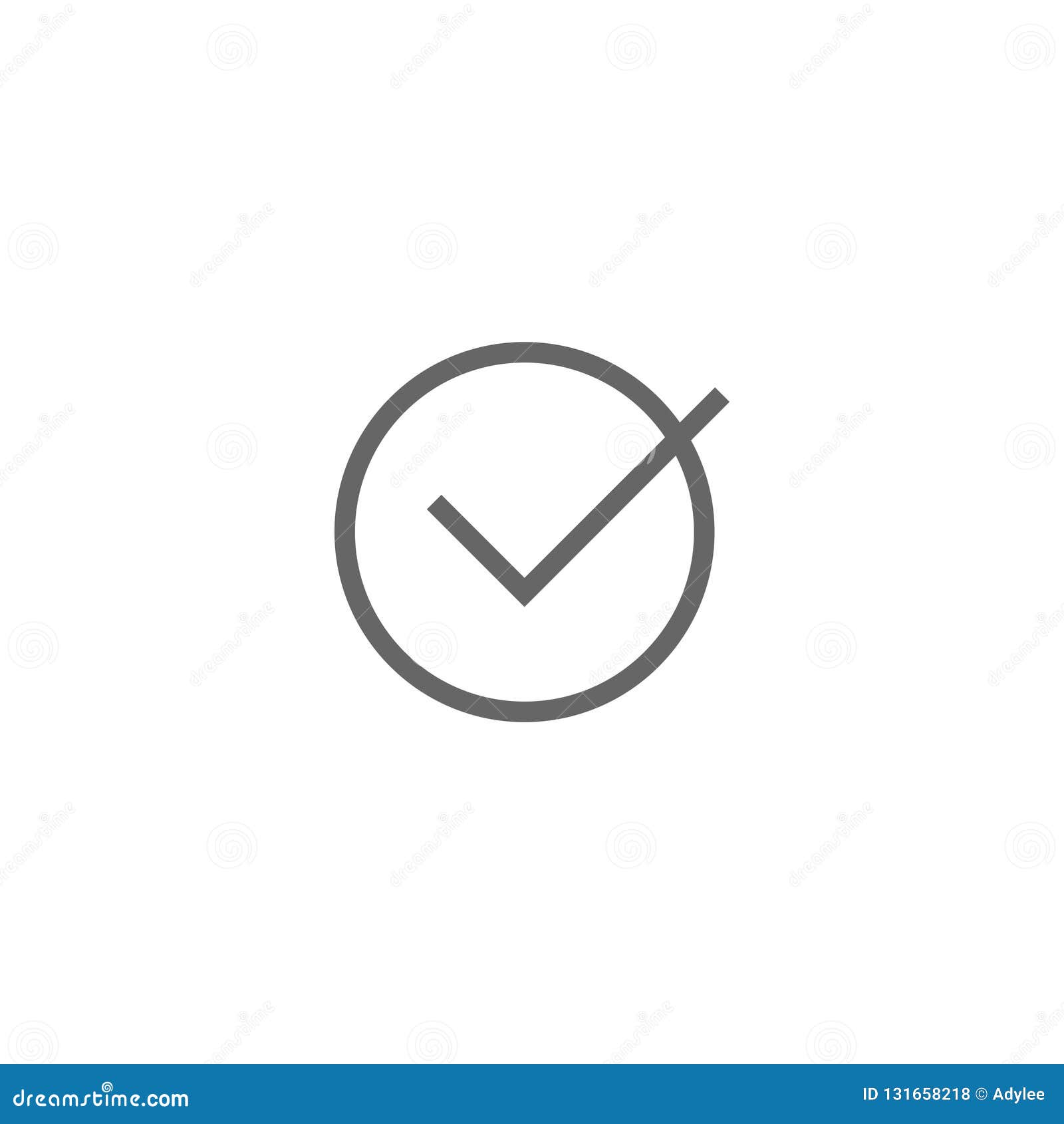 Vector Check Checkmark Flat Icon Round Simple Stock Photo ...