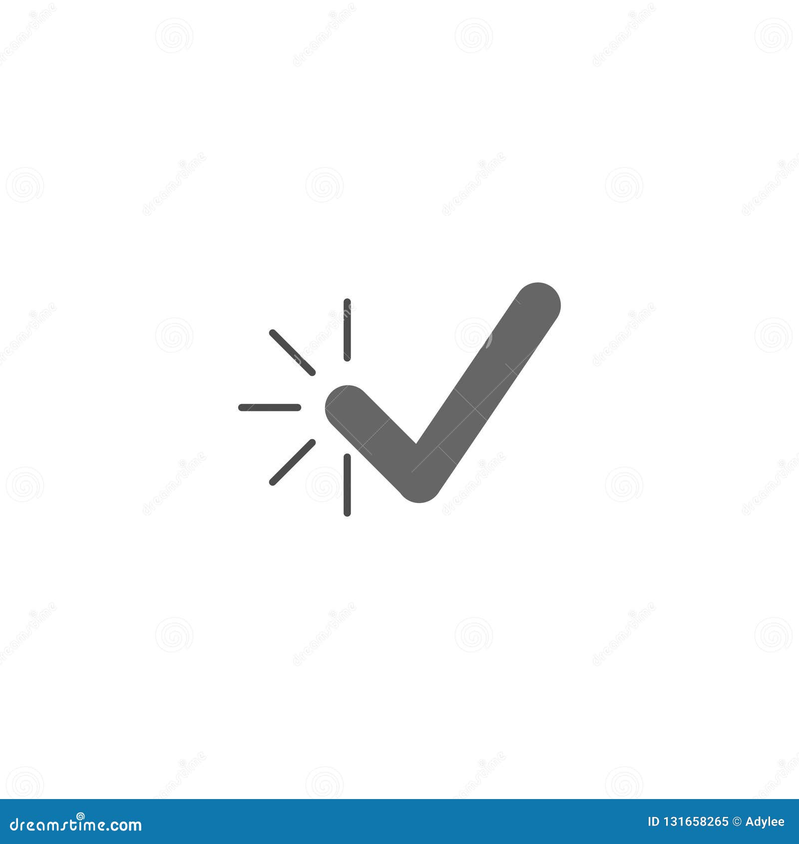 Vector Check Checkmark Flat Icon Round Simple Stock Image ...
