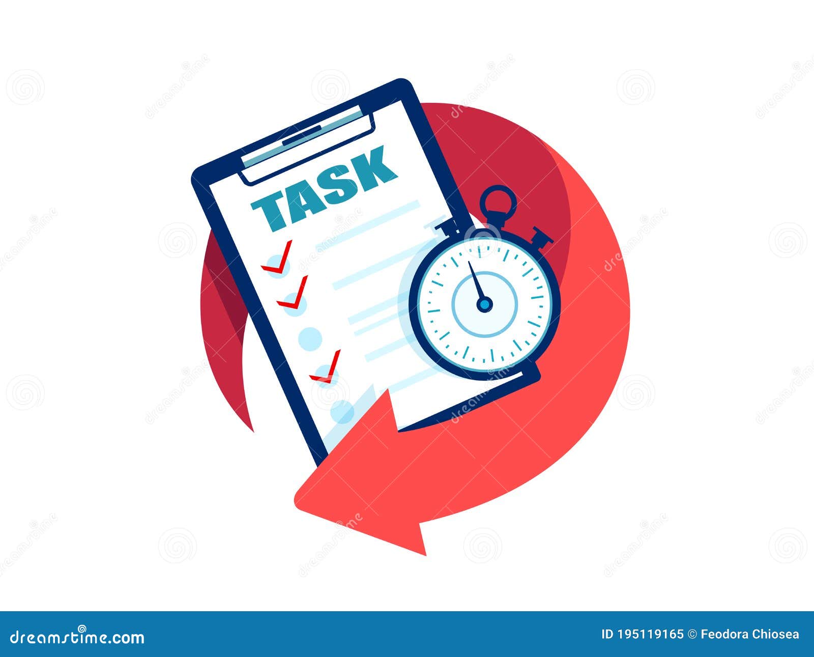 Vector of a Check List and Stopwatch Stock Vector - Illustration of ...