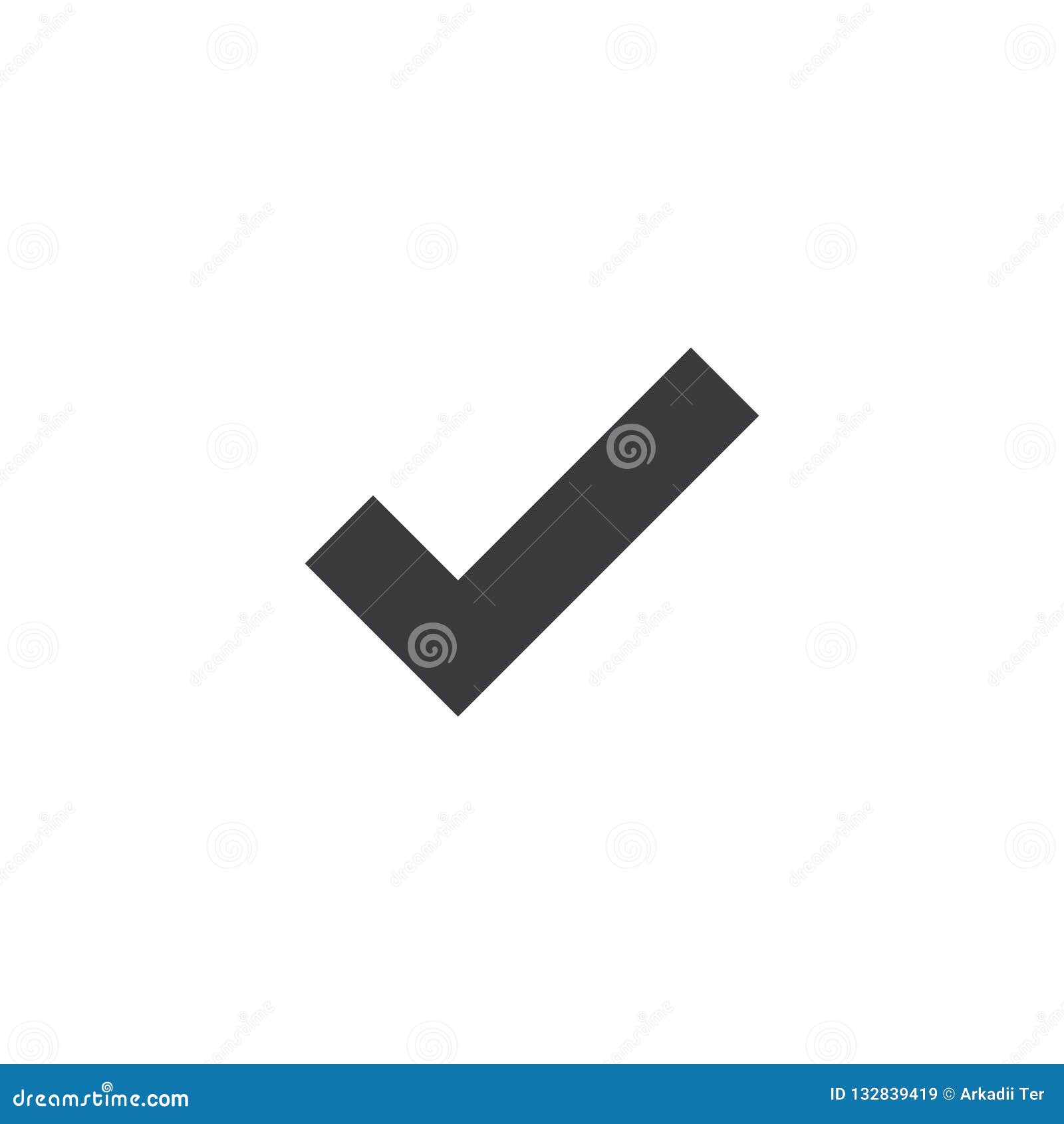 Vector Check Mark Icon. Approve Symbol. Check Mark Shape Stock Vector ...