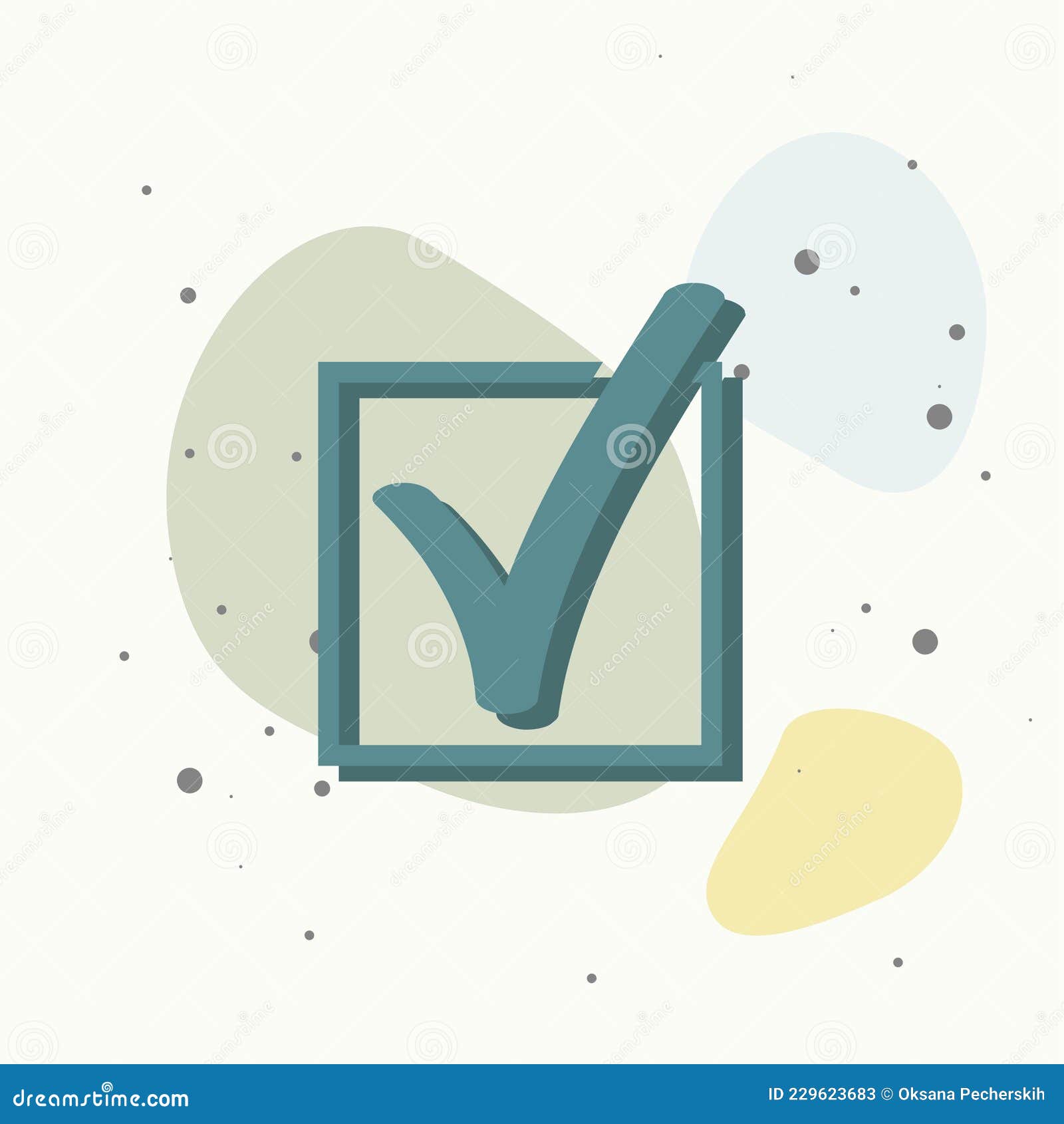 Vector Check Mark Icon on Multicolored Background Stock Vector ...