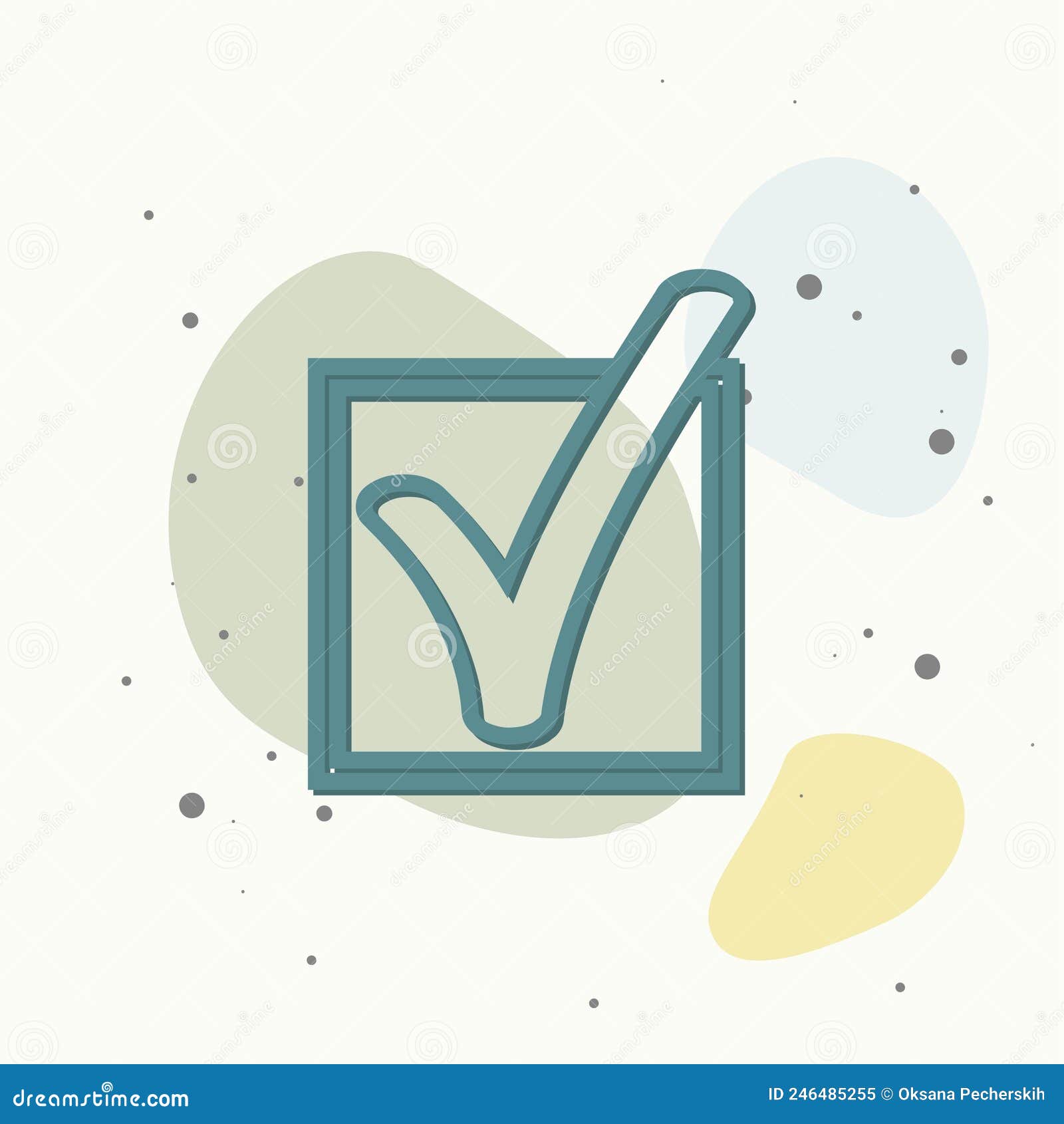 Vector Check Mark Icon on Multicolored Background Stock Vector ...