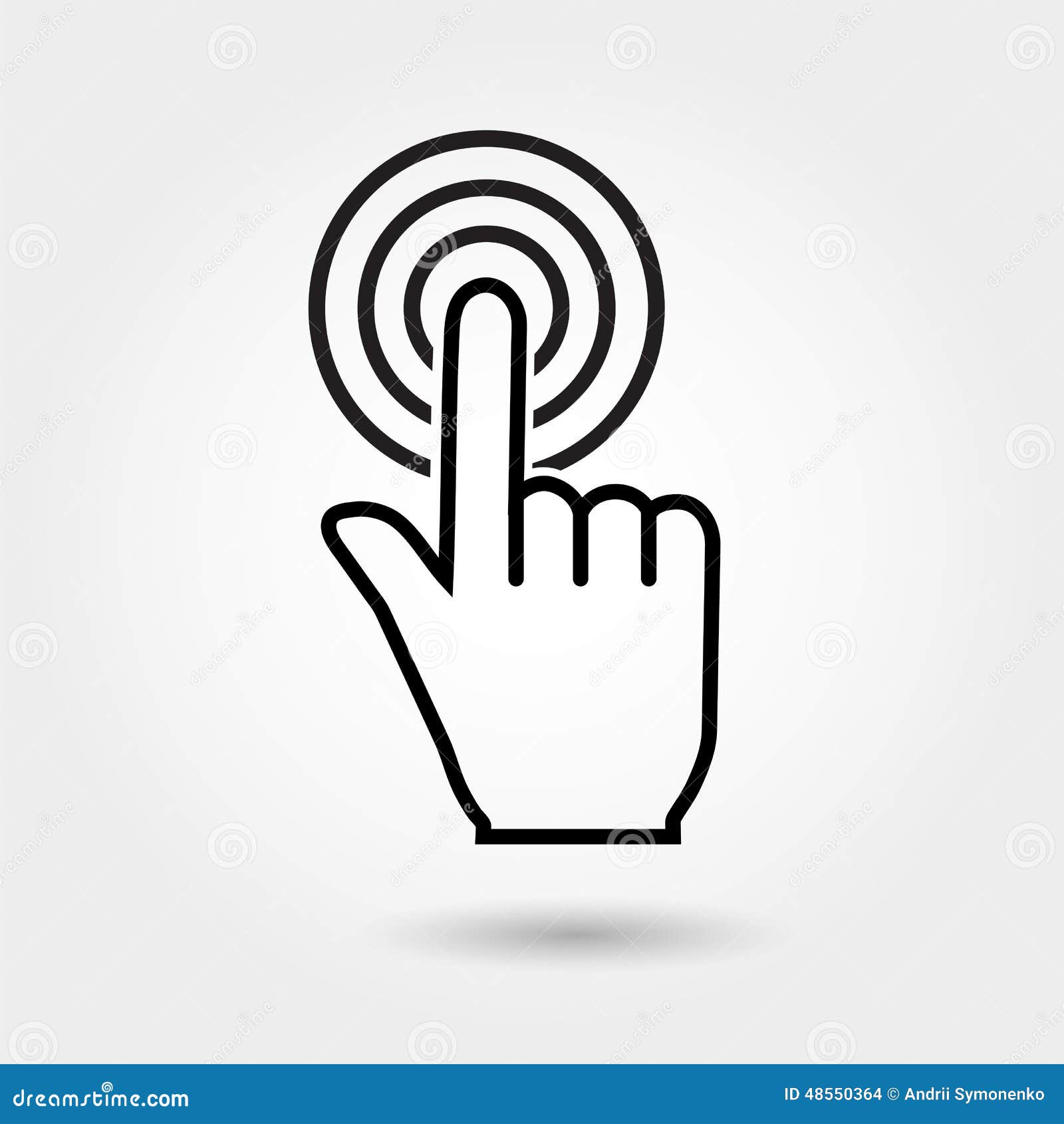 Vector Check Mark Icon, Touch Icon, Flat Icons Stock Vector ...