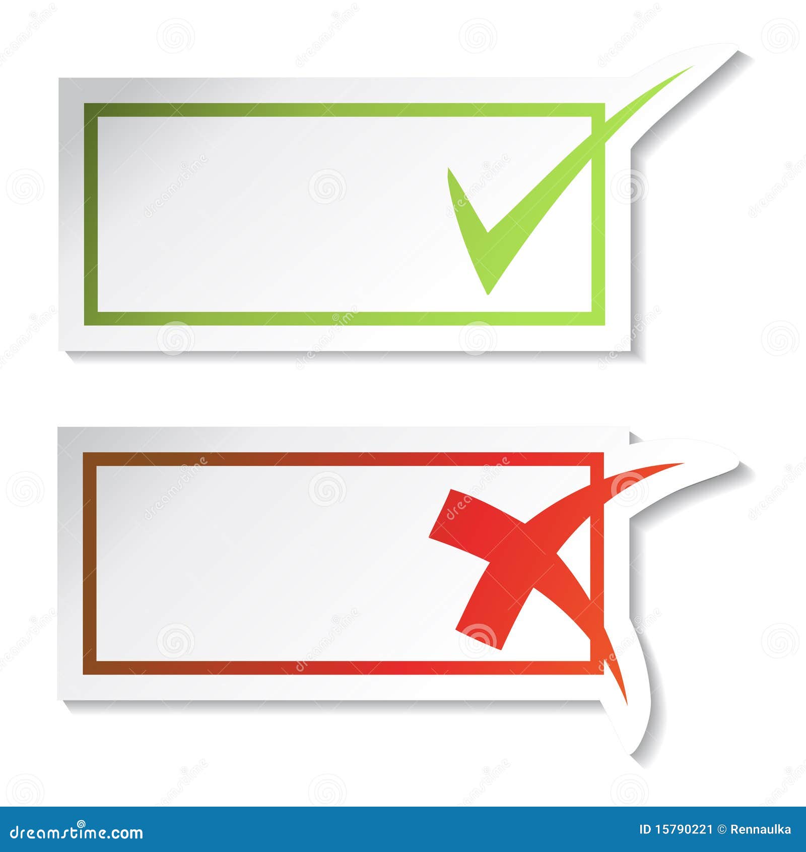 Vector check mark stickers stock vector. Illustration of sticker - 15790221