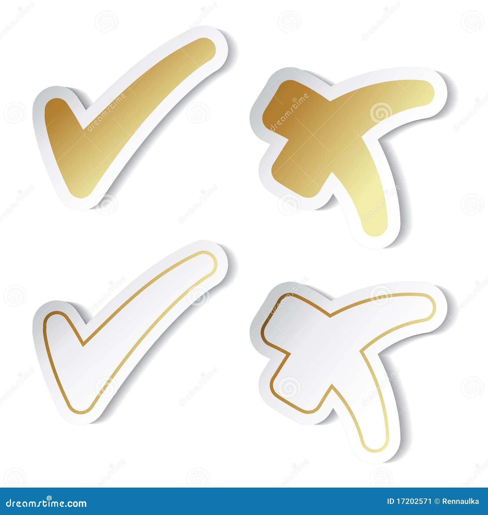 Vector check mark stickers stock vector. Illustration of mark - 17202571
