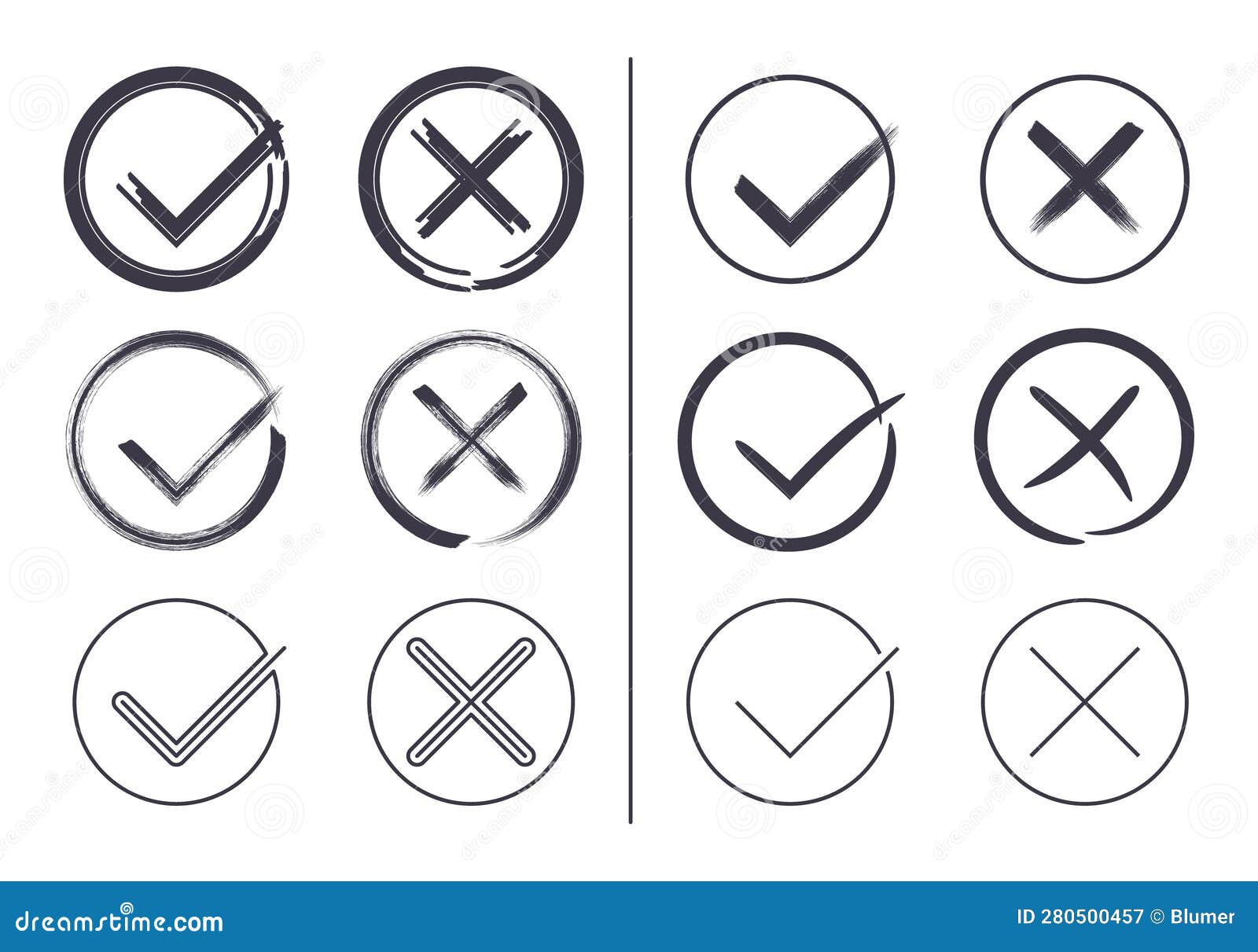 Vector Check Marks Icons Isolated on White Stock Vector - Illustration ...
