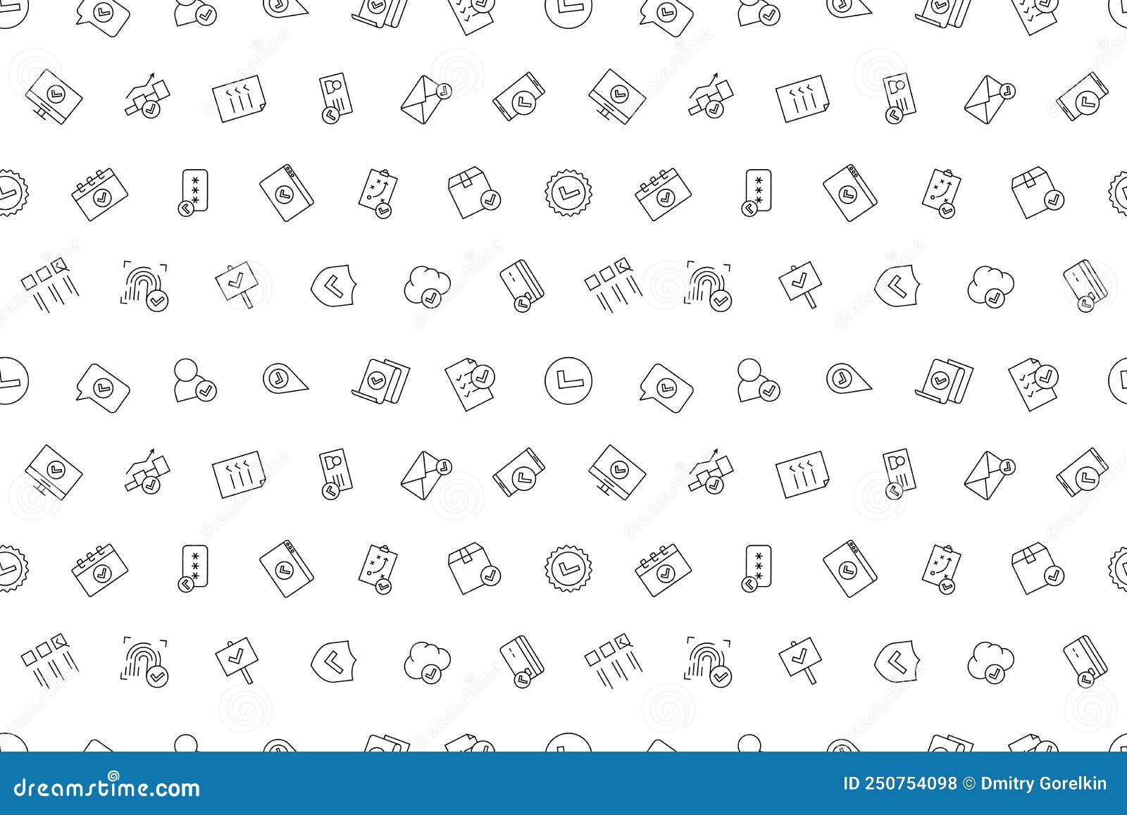 Vector Check Marks Pattern. Check Marks Seamless Background Stock ...
