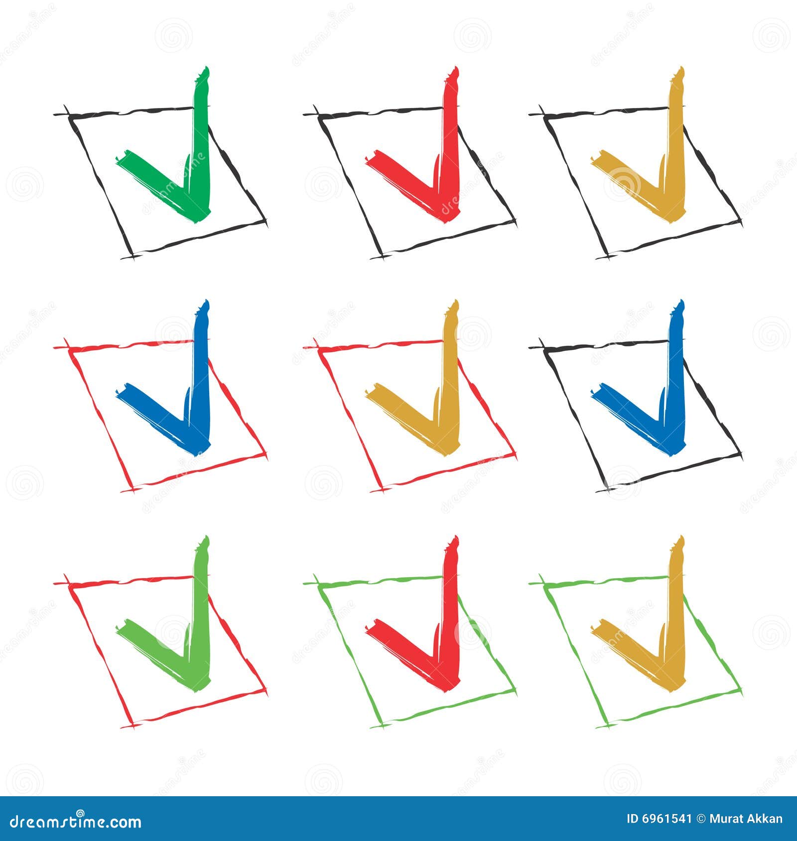 Vector Check signs stock vector. Illustration of artwork - 6961541
