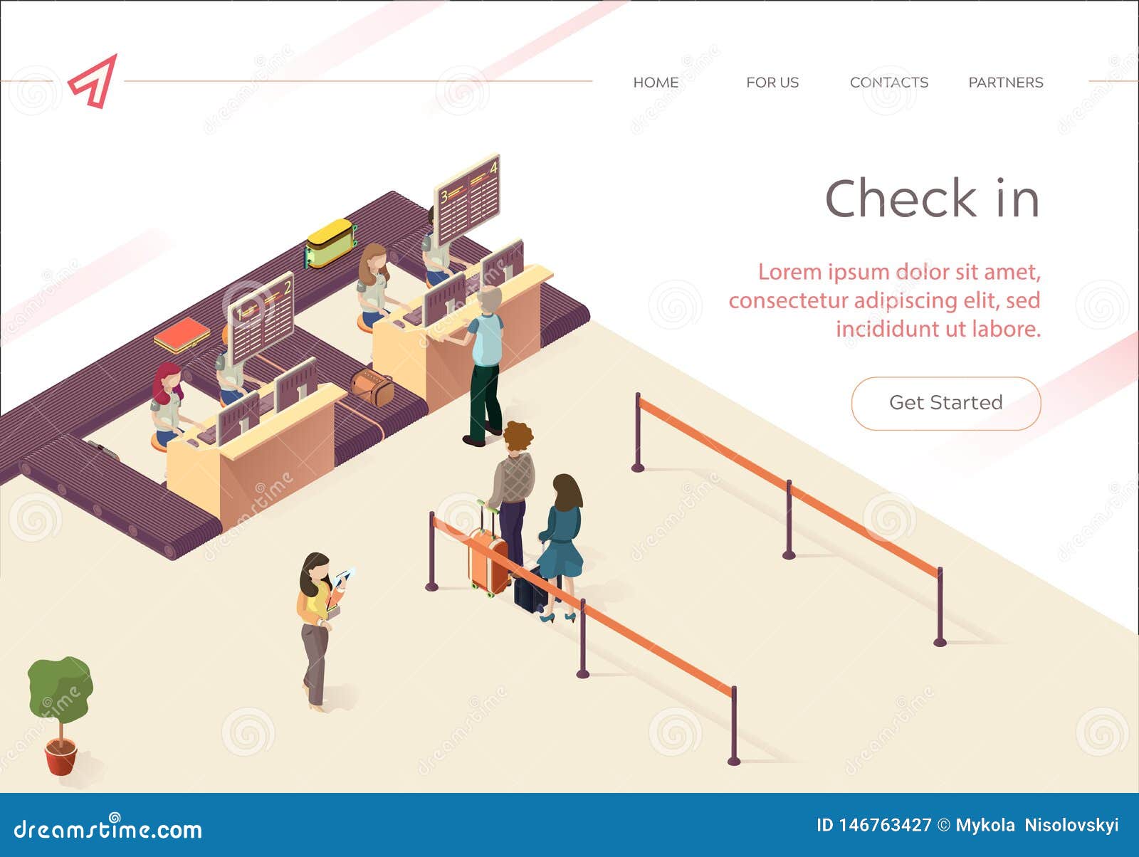 Vector Check in Verification Passanger Documents. Stock Vector ...