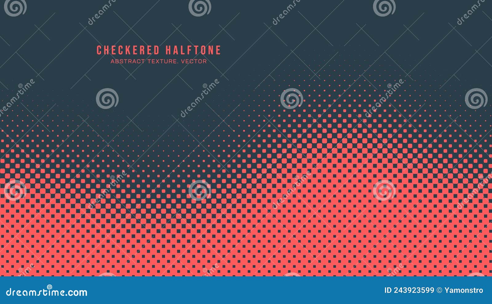 Vector Checker Halftone Pattern Smooth Curve Border Red Blue Abstract ...