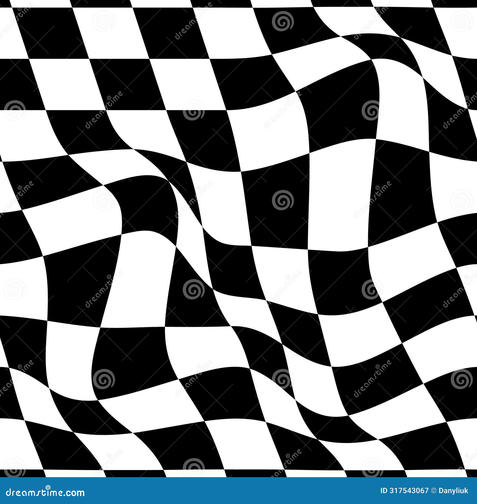 Vector Checkered Background with Curved Surface Pattern. Stock ...