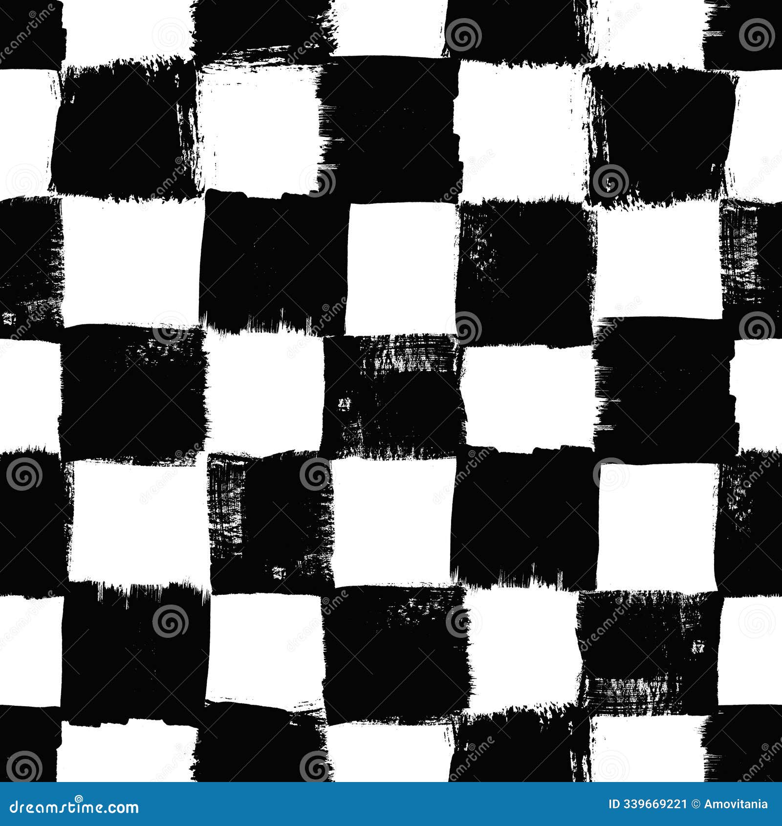 Vector Checkered Pattern. Brush Background Stock Illustration ...
