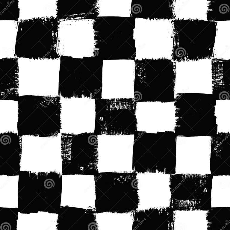 Vector Checkered Pattern. Brush Background Stock Illustration ...