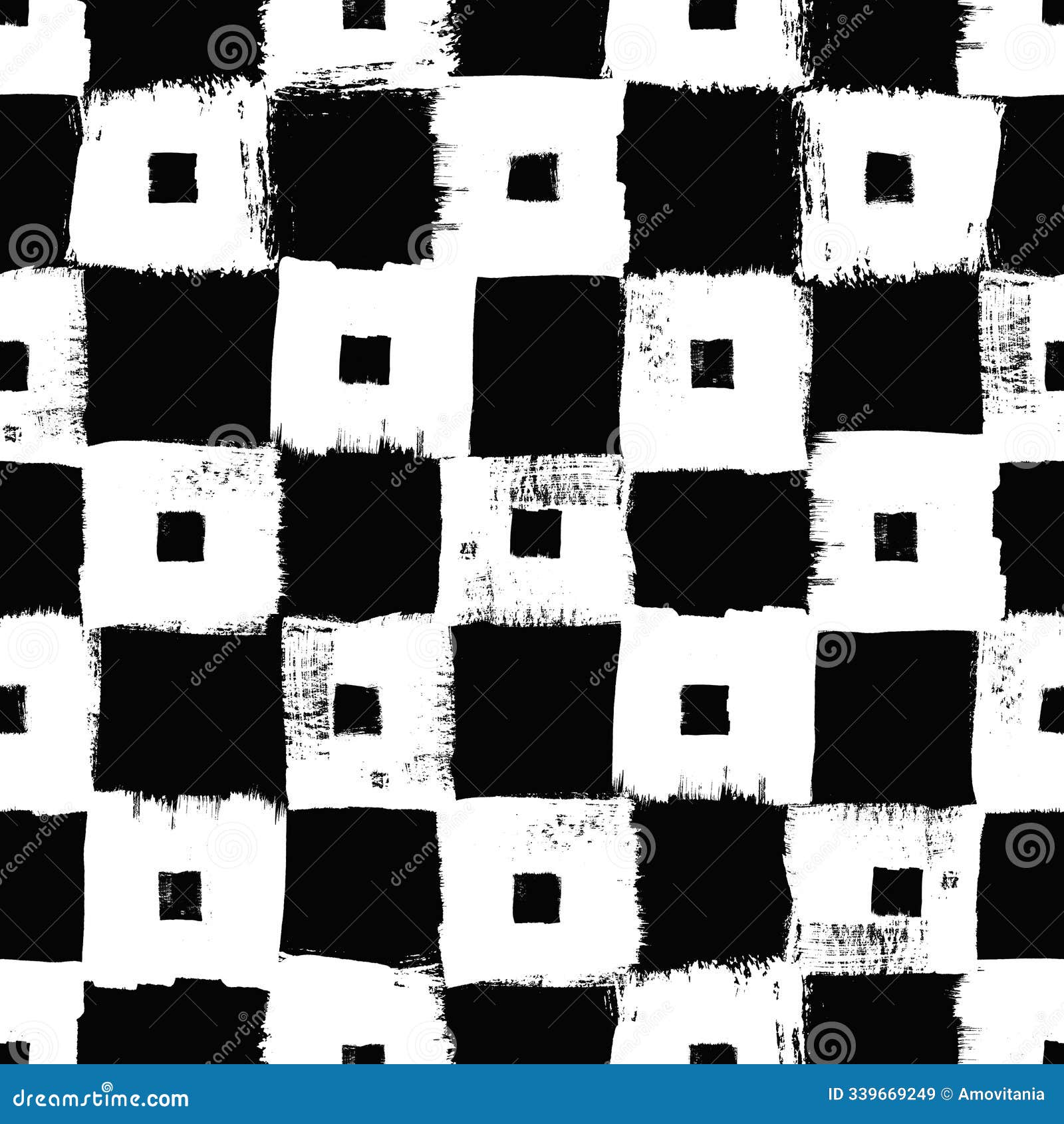 Vector Checkered Pattern. Brush Background Stock Illustration ...