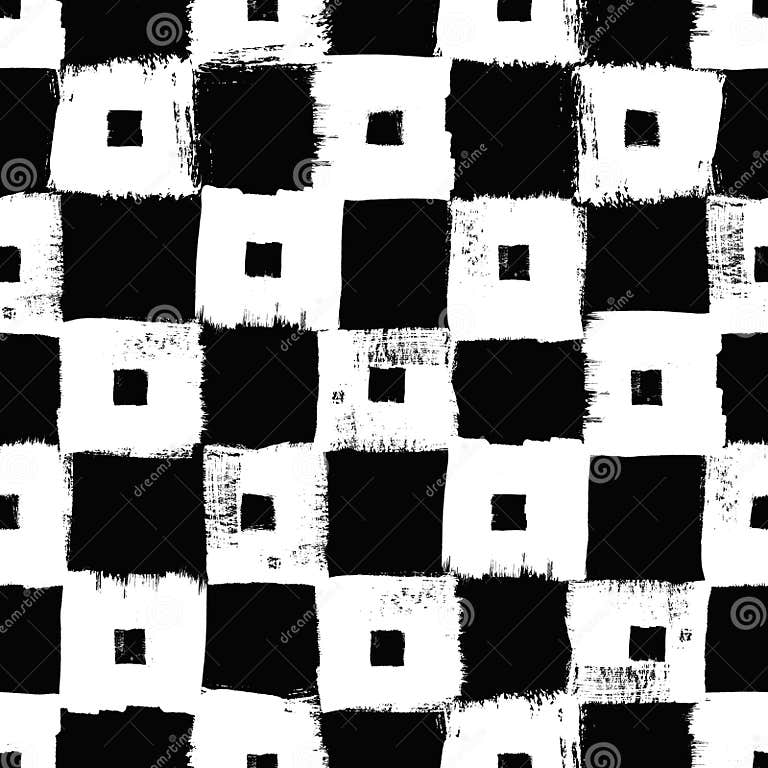 Vector Checkered Pattern. Brush Background Stock Illustration ...