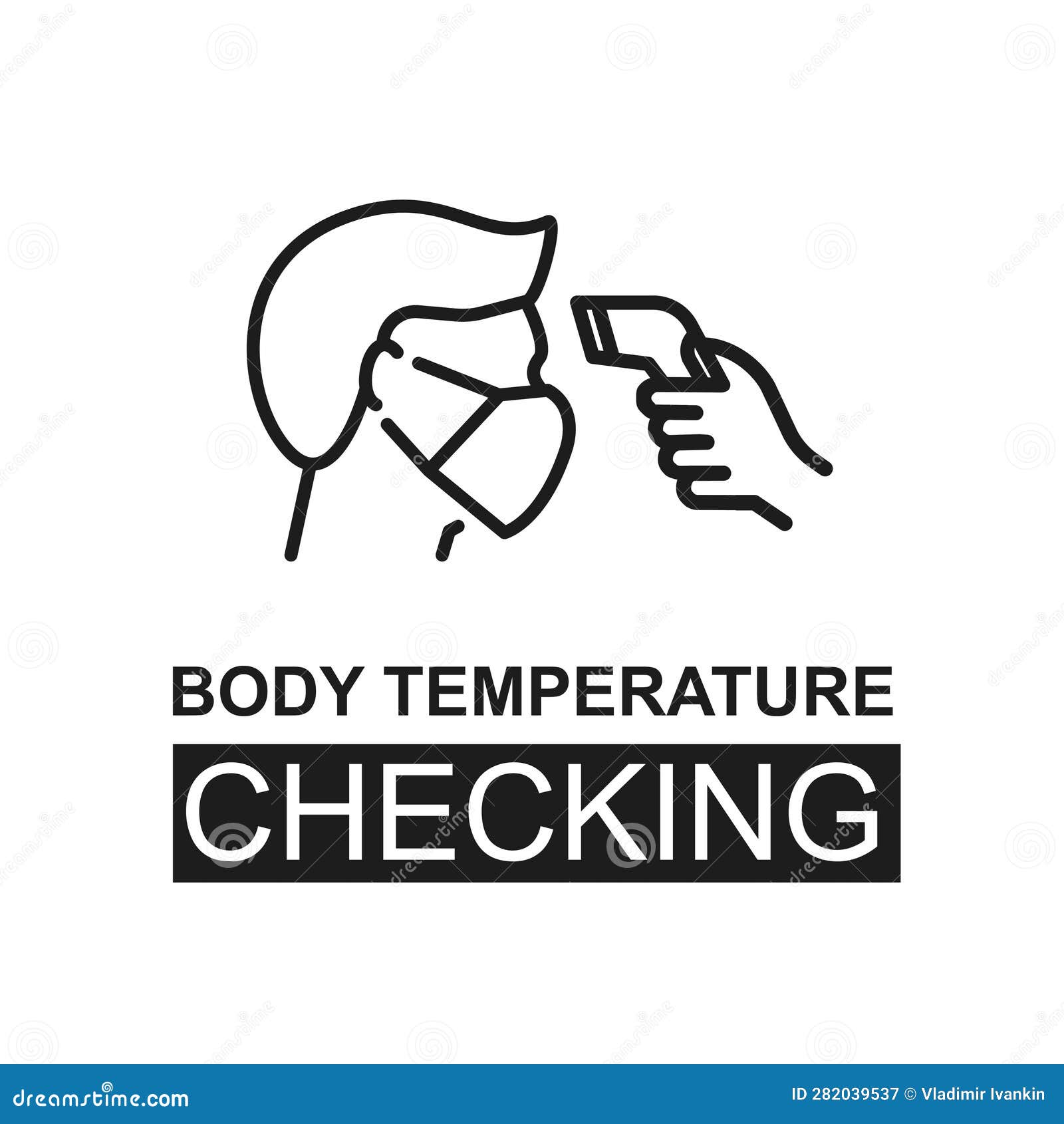 Vector Checking Body Temperature Concept Stock Vector - Illustration of ...