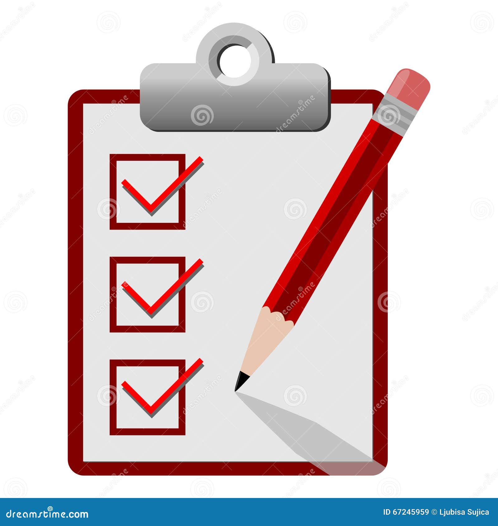Vector checklist icon red stock illustration. Illustration of design ...