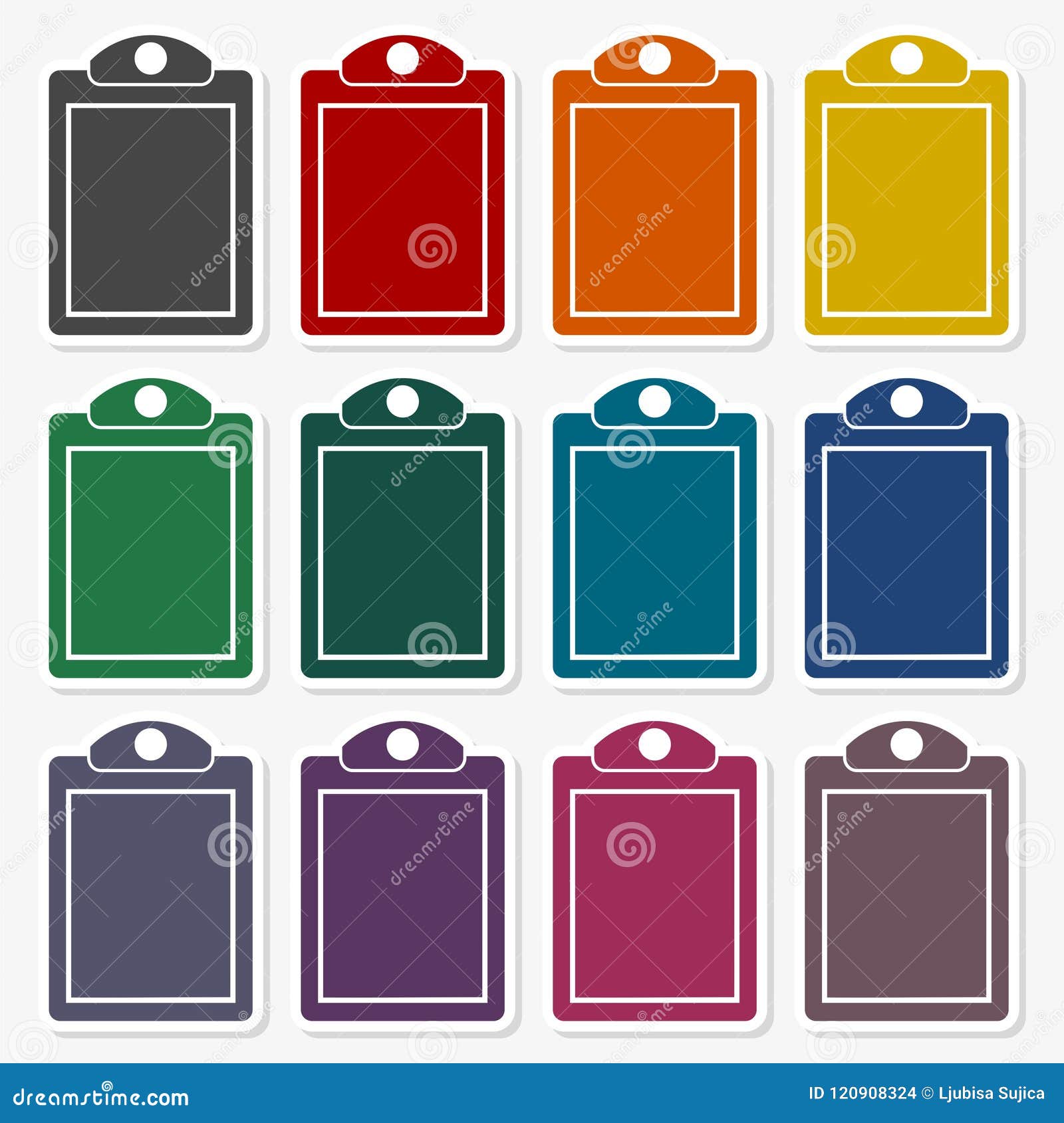 Vector Checklist Sticker Set Stock Vector - Illustration of linear ...