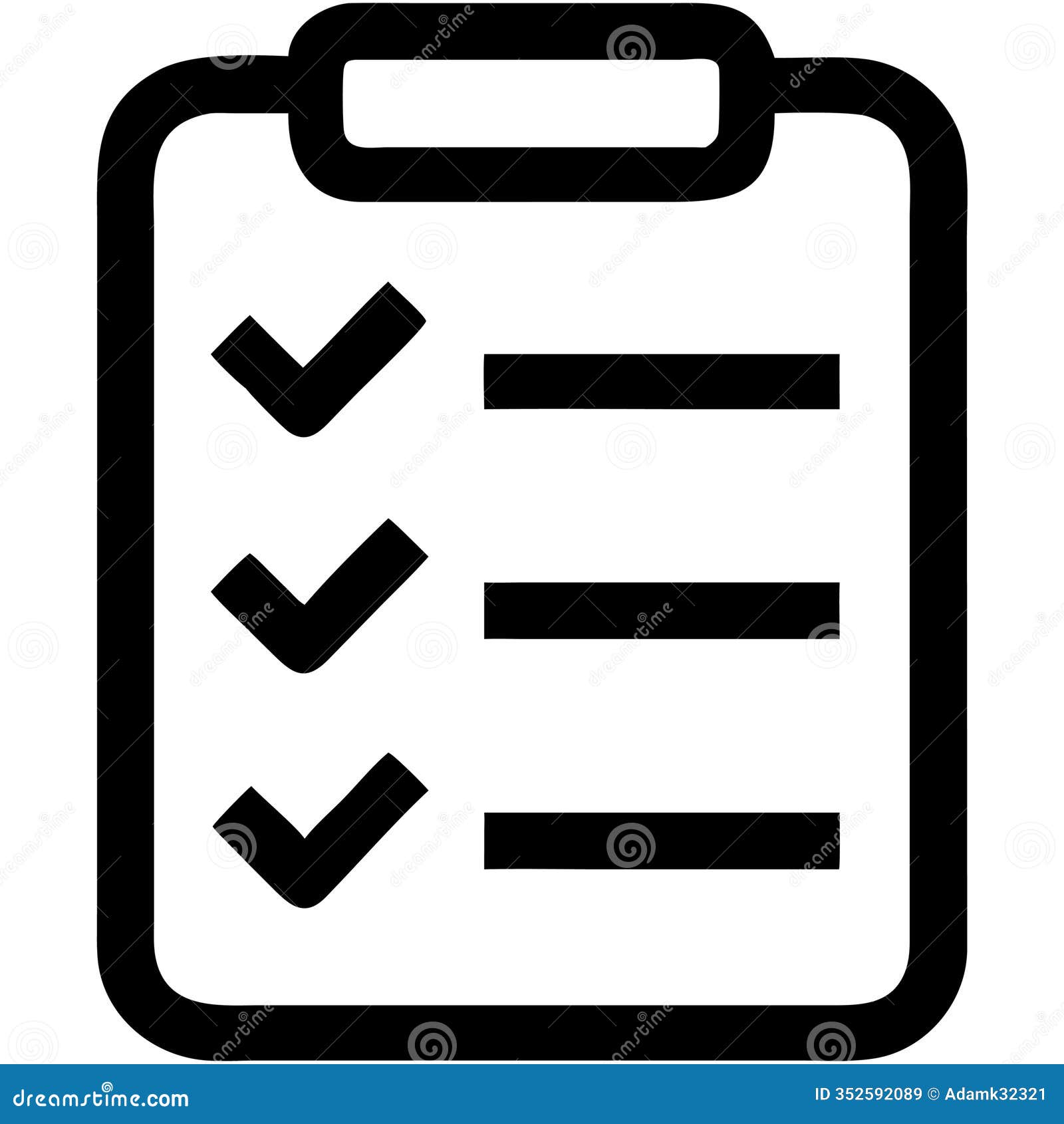 Vector Checklist for Task Management or Planning Applications Stock ...