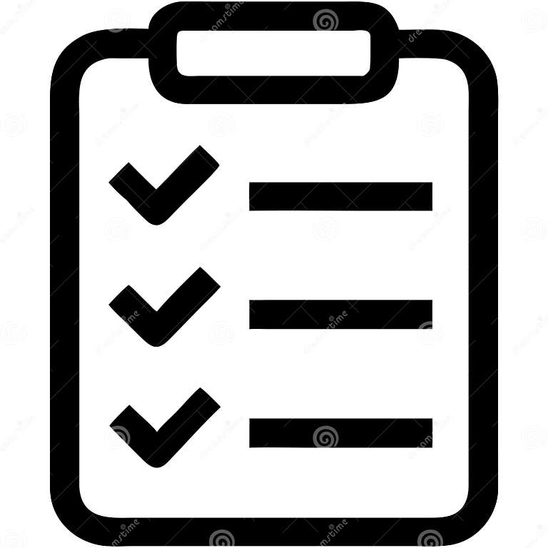 Vector Checklist for Task Management or Planning Applications Stock ...
