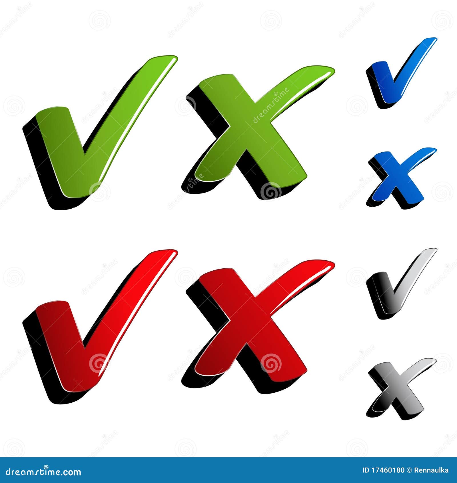 Vector checkmark ticks stock vector. Illustration of icon - 17460180